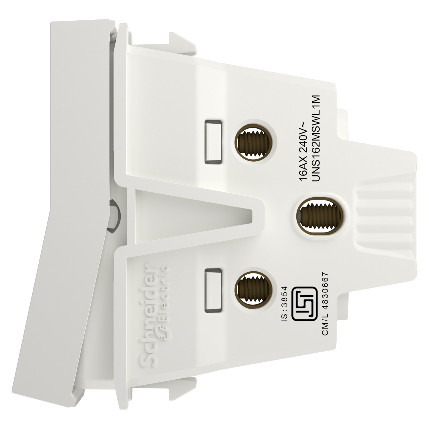 UNS162MSWL1M_WE - Switch, Unica Pure, 1-pole 2-way, 16A, 1 module ...