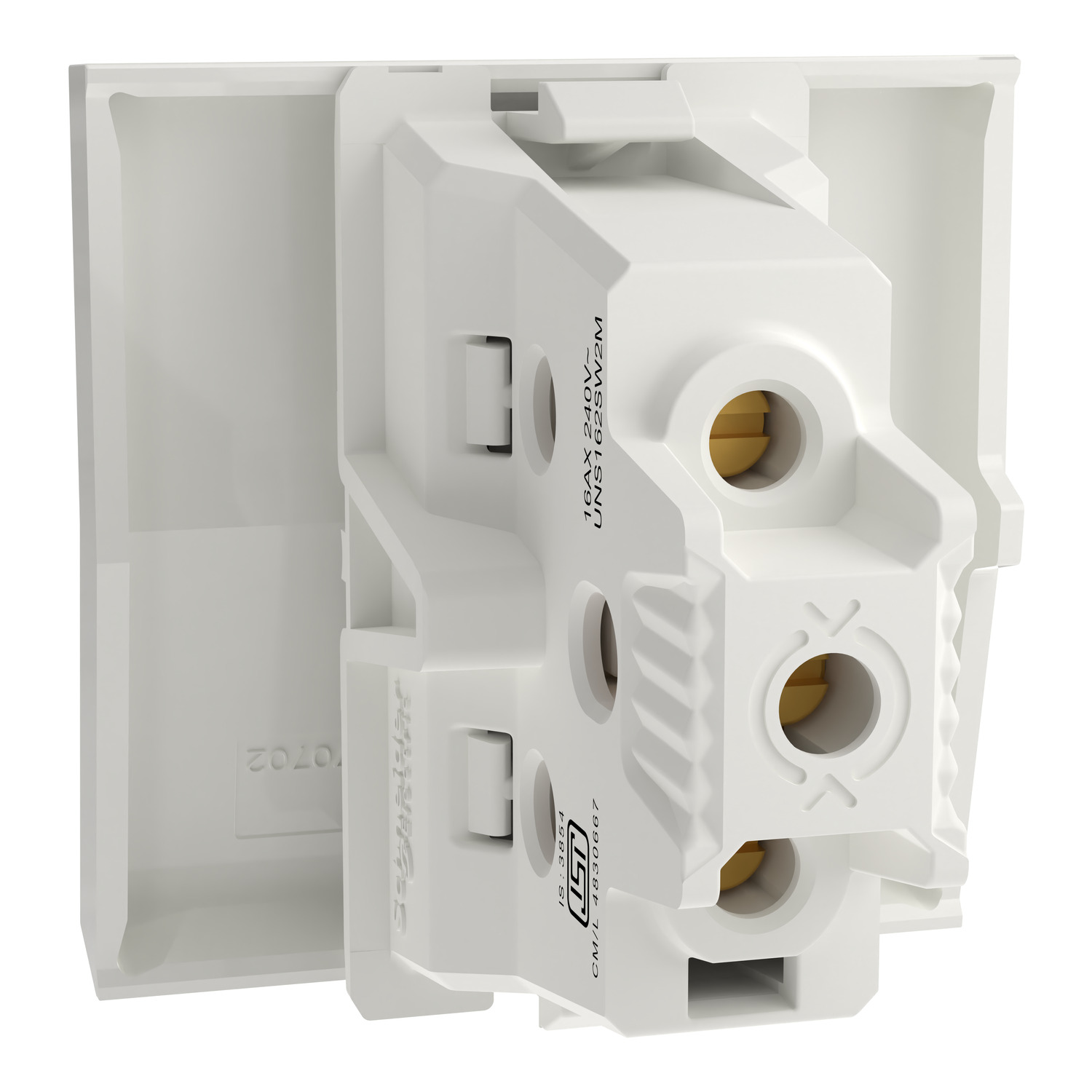 UNS162SW2M_WE - Switch, Unica Pure, 1-pole 2-way, 16AX, 240V, 2 modules ...