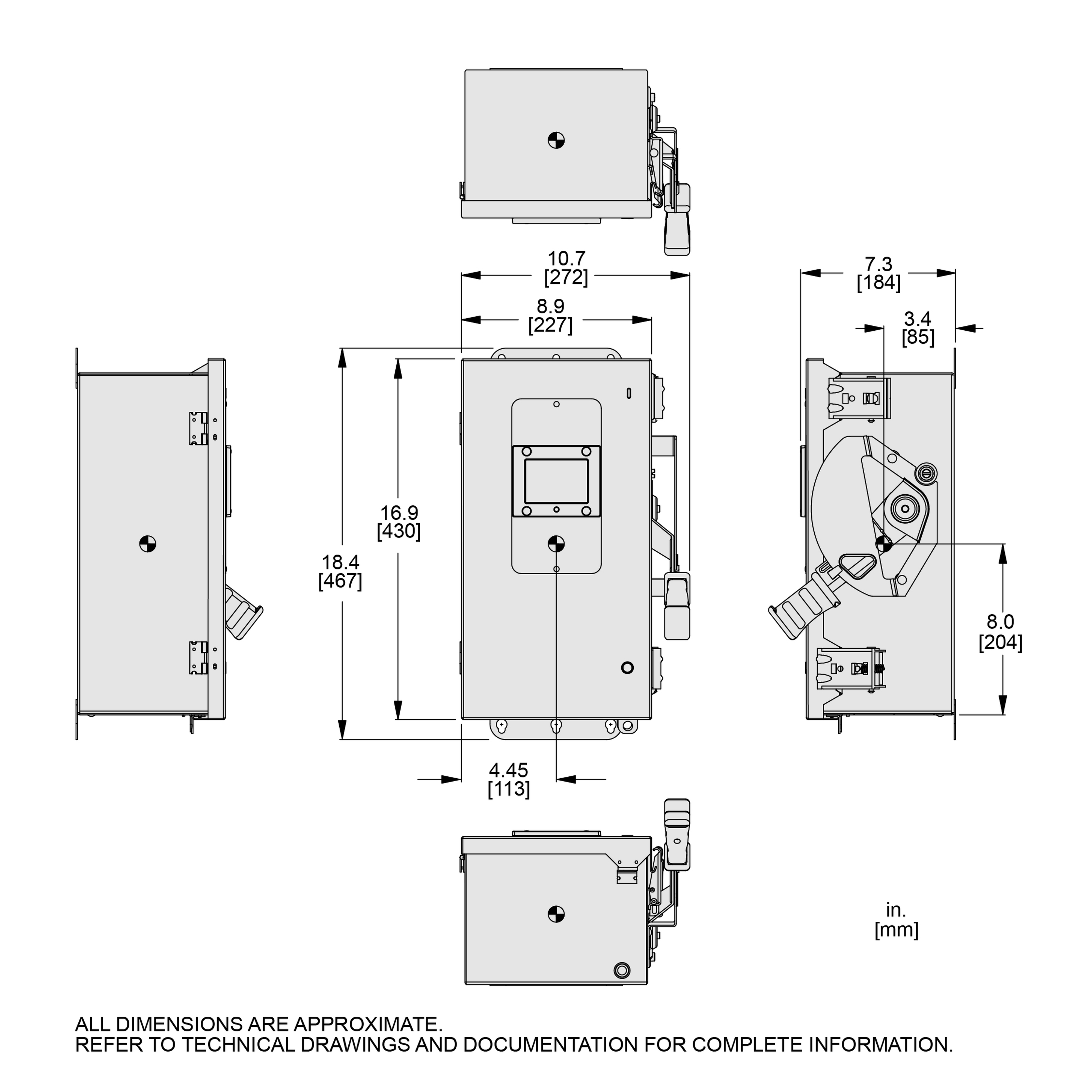 Illustration: Dimensions Drawing for VH362DSGL Technical illustration ...