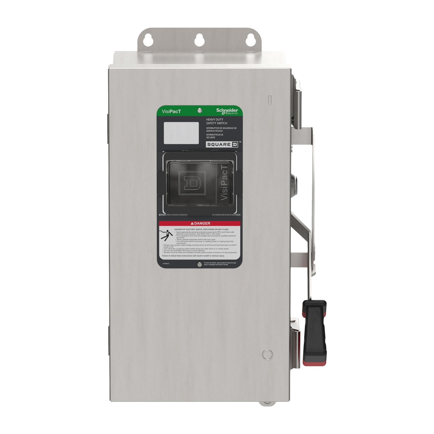 VHU362NSSGL - Safety switch, VisiPacT, heavy duty, unfused, viewing ...