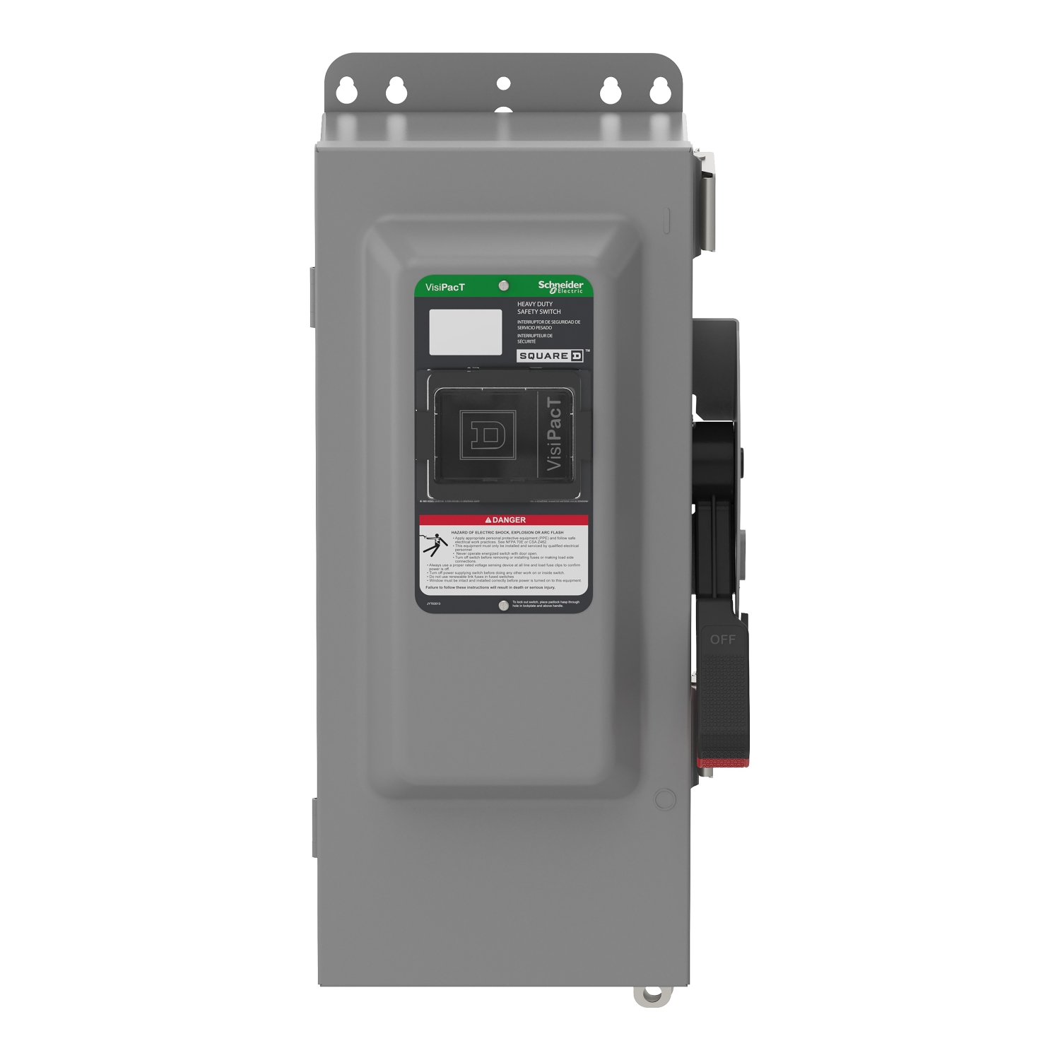 VHU363NAWKGL - Safety switch, VisiPacT, heavy duty, unfused, viewing ...