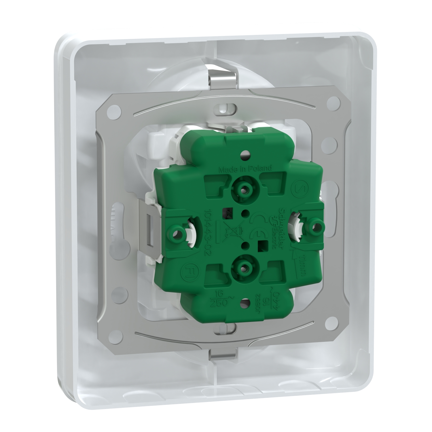 WDE002197 - Vägguttag, Exxact, Primo, 2-vägs, 2 x 250V, två faser ...