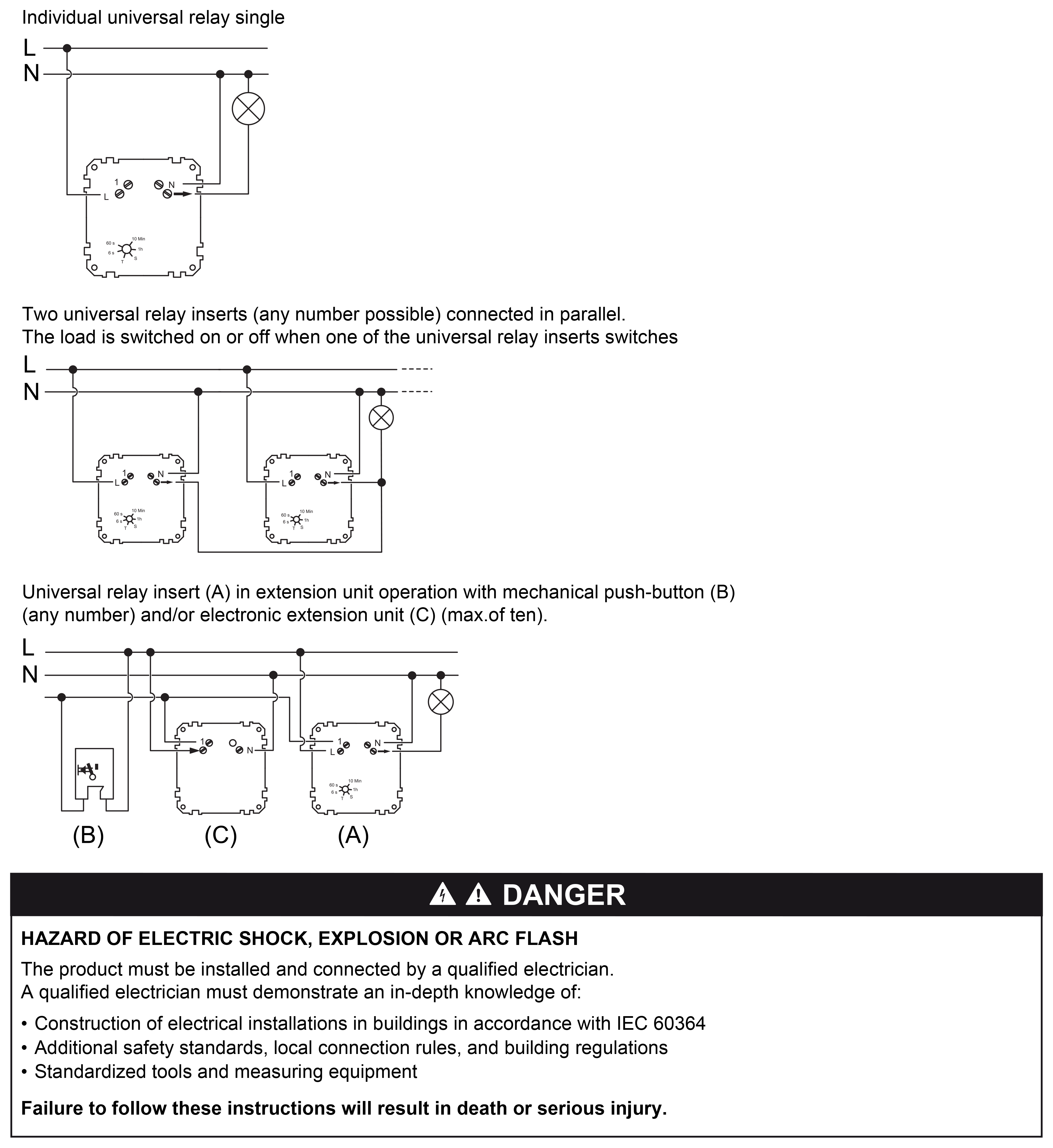 Merten, Relay universal insert, wiring diagram (en) Technical ...