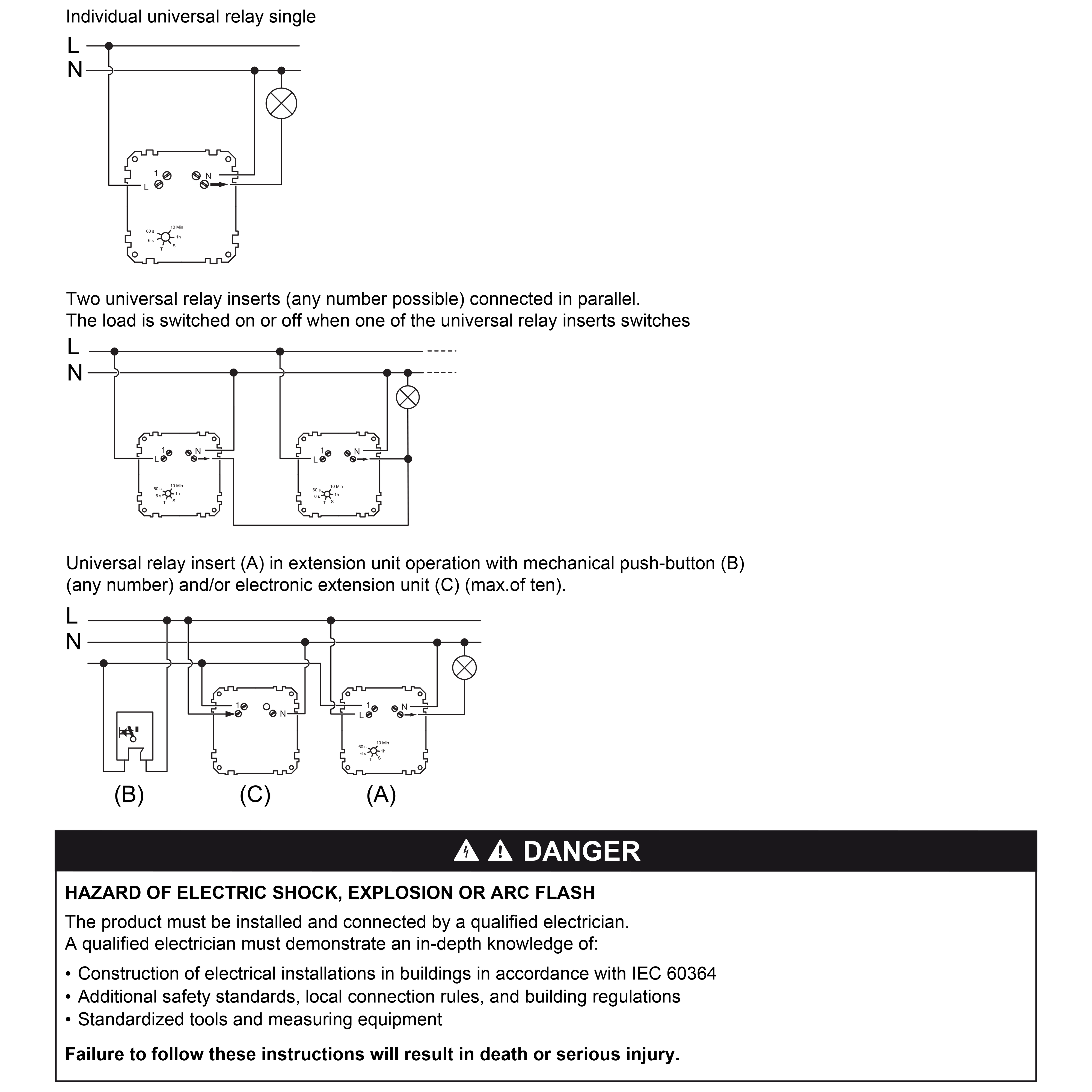 Merten, Relay universal insert, wiring diagram (en) Technical ...
