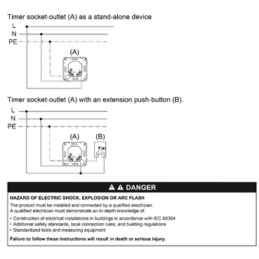 Merten, Socket outlet with timer, wiring diagram (en) Technical ...