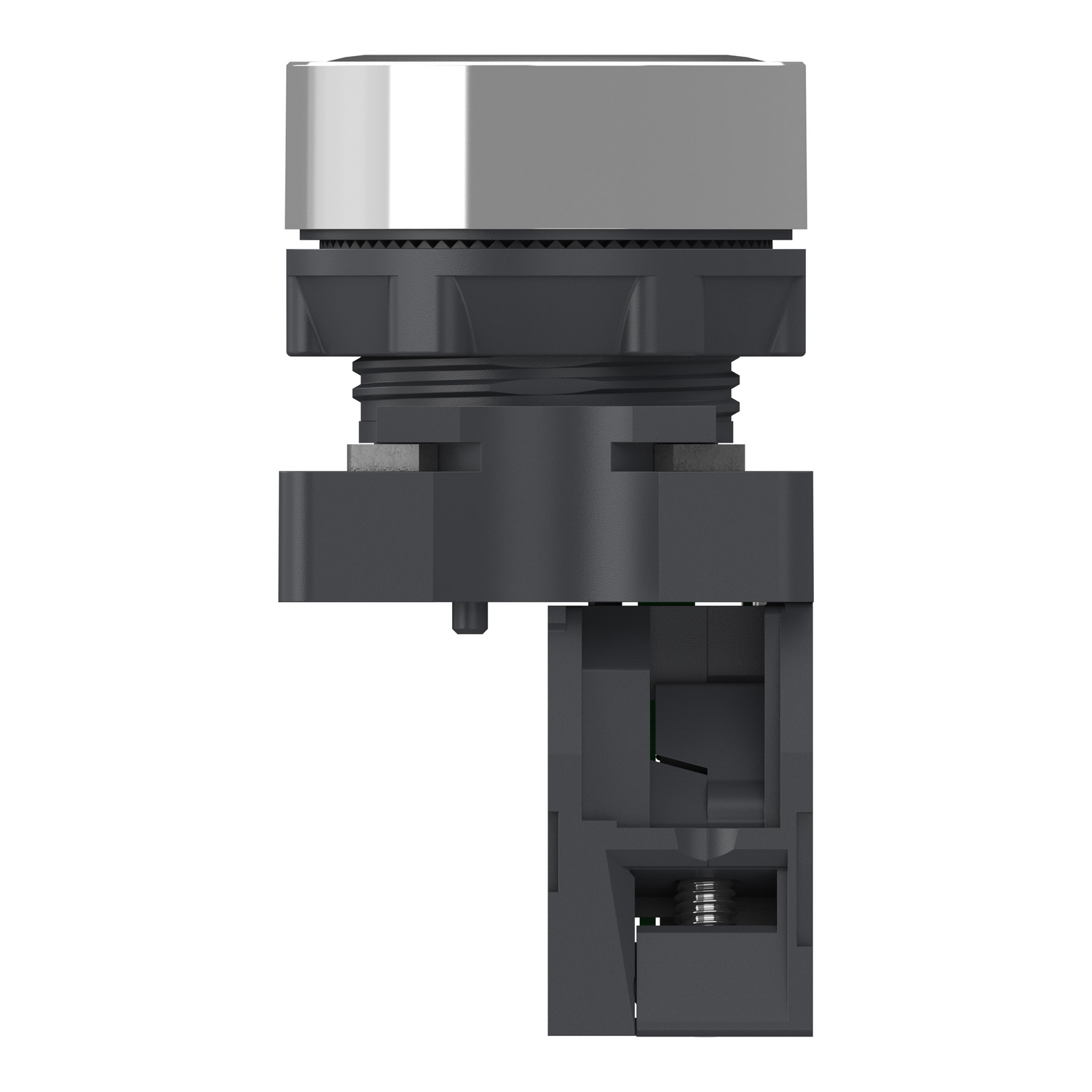 XA2AH021 - Complete push button, Easy Harmony XA2, plastic head, 22mm, black, 1NO, self-lock ...