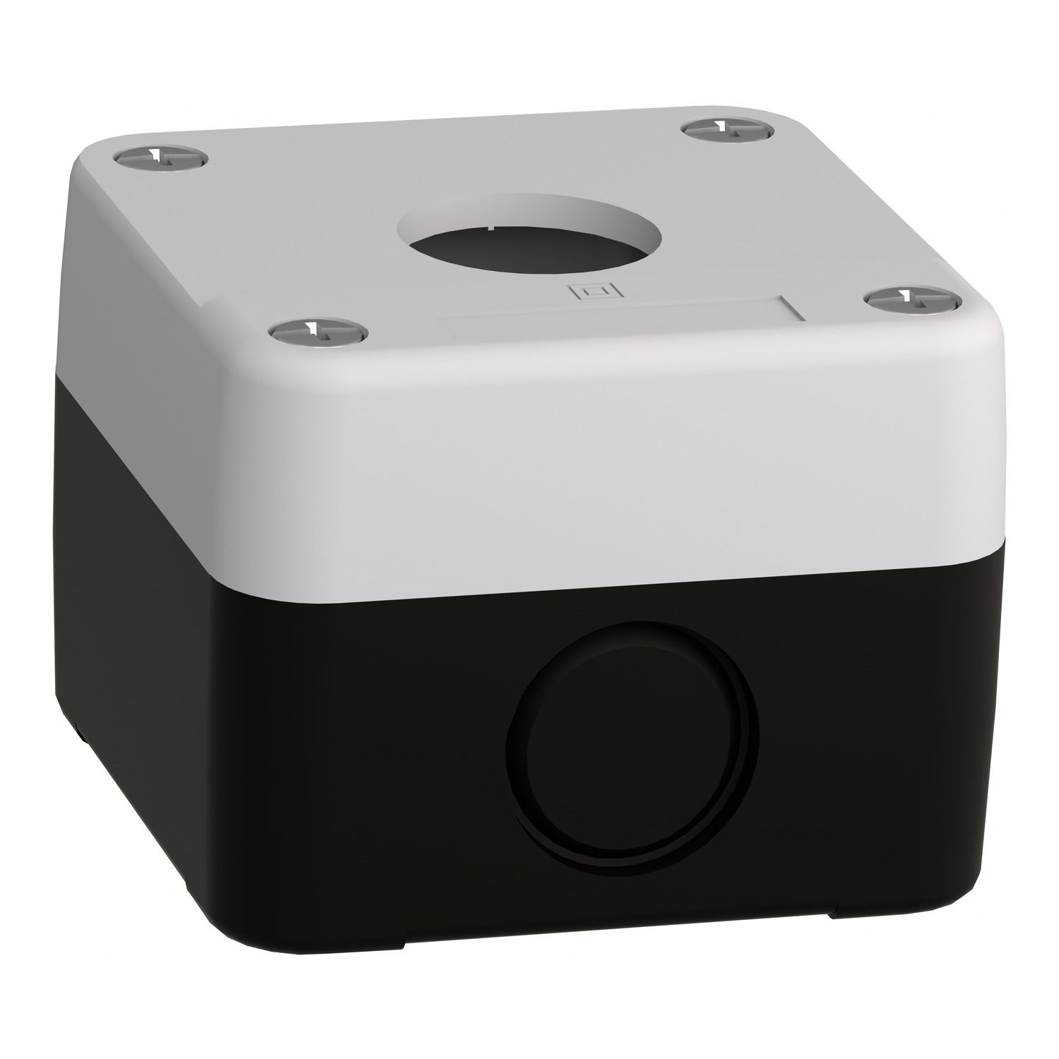 XALB01C - Botoeira plástica vazia Ø22mm para linha XA2, cinza, 1 furo ...