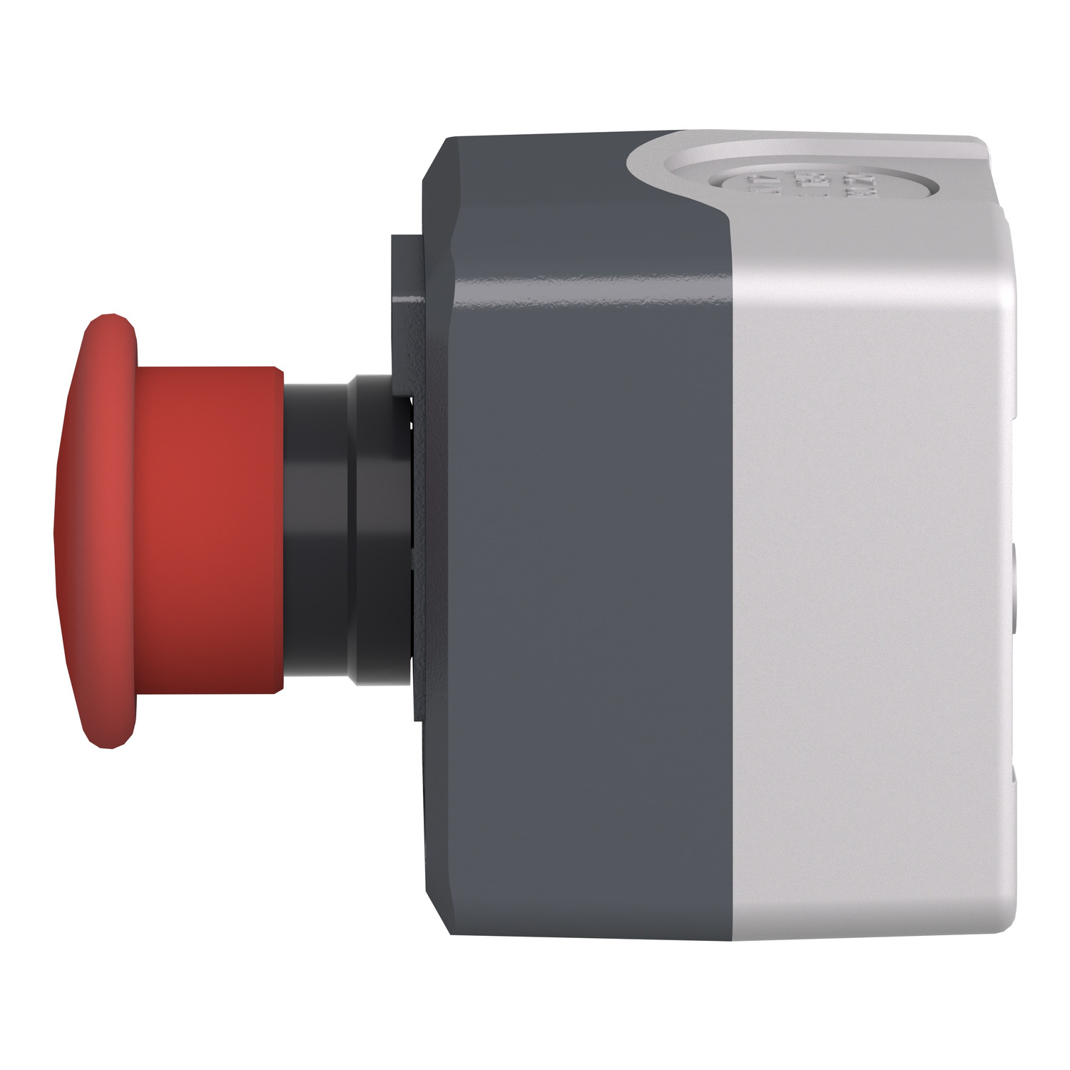 XALD164H29H7 - Complete control station, Harmony XALD, dark grey, 1 red mushroom head pushbutton ...