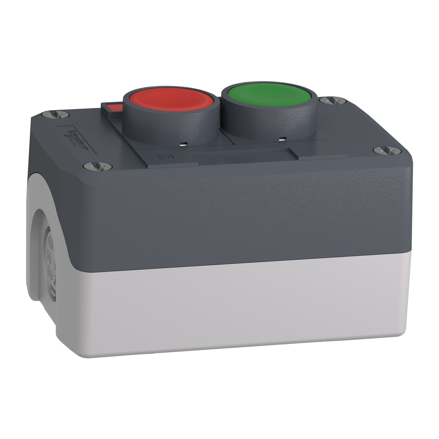 XALD211H29 - dark grey station - green flush/red flush pushbuttons Ø22 ...