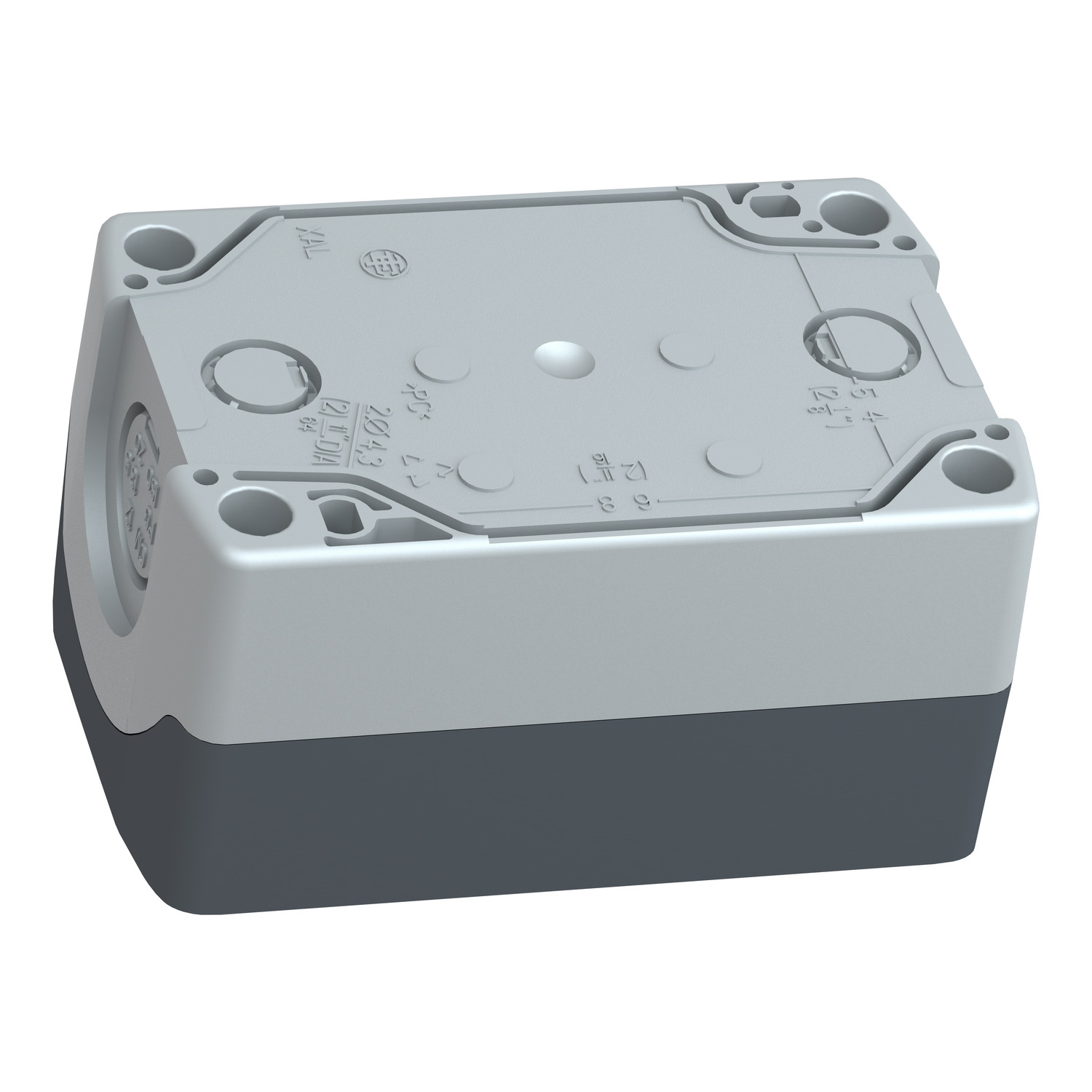 XALD211 - dark grey station - green flush/red flush pushbuttons Ø22 ...