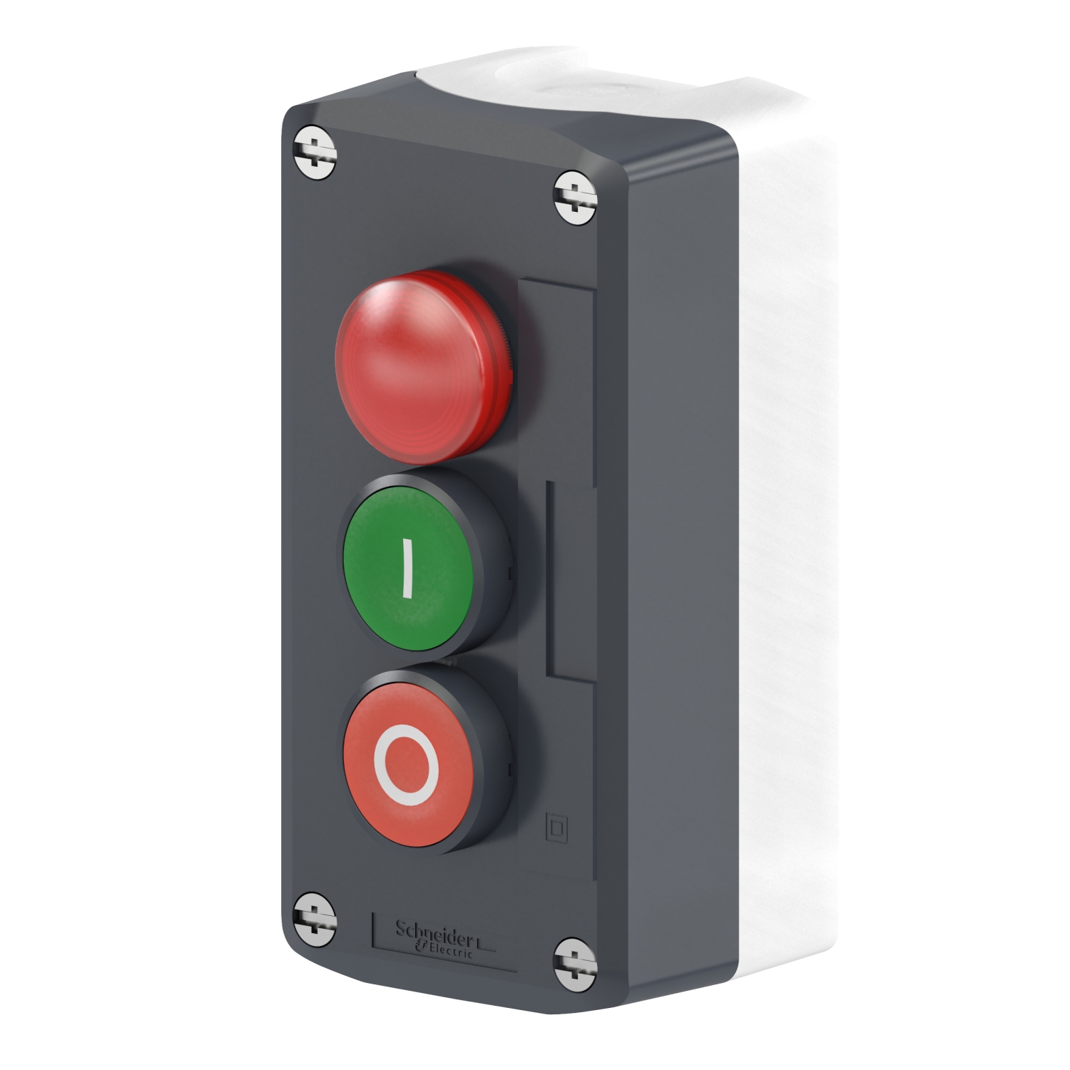 XALD363B - dark grey station - green flush/red flush pushbuttons Ø22 ...