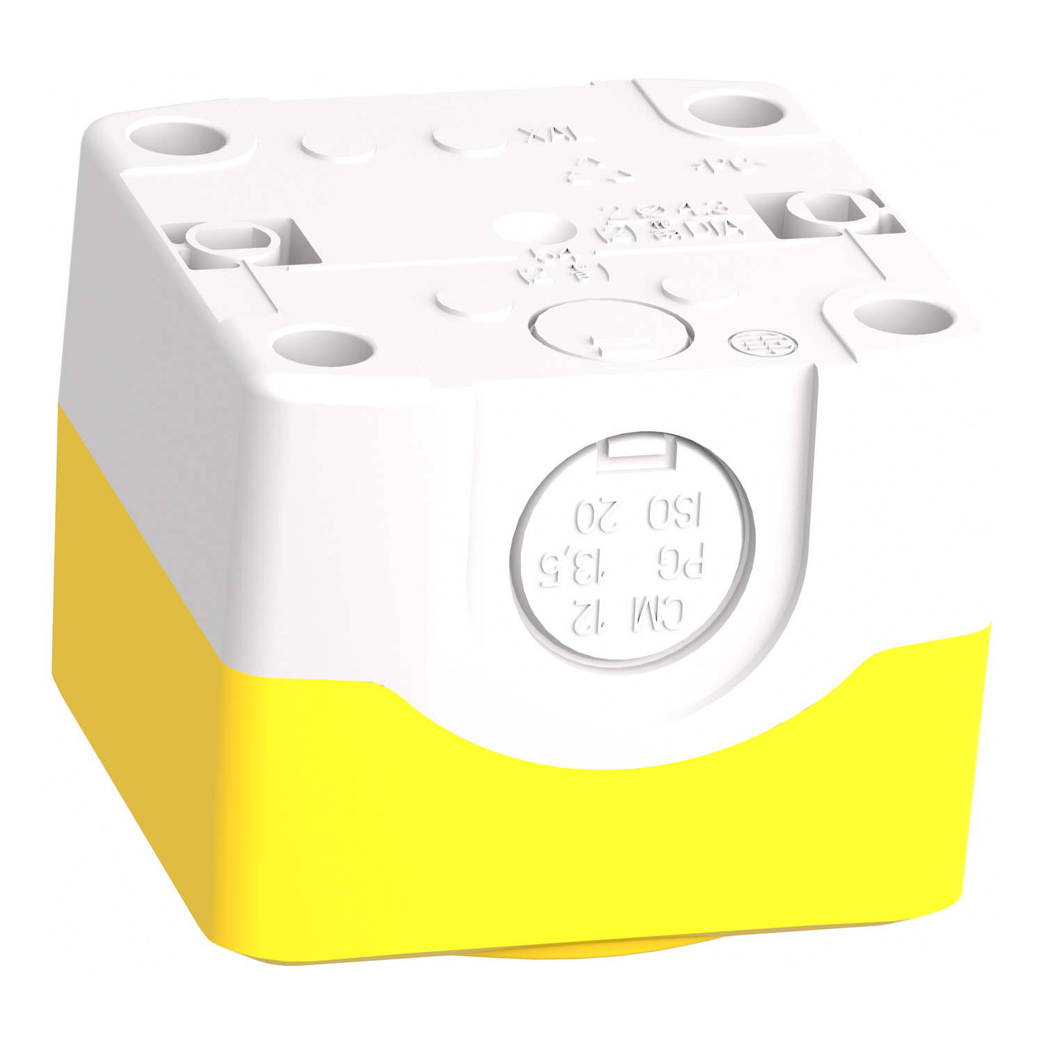 XALKW01 - Empty enclosure, Harmony XALD, XALK, plastic, yellow lid, for ...