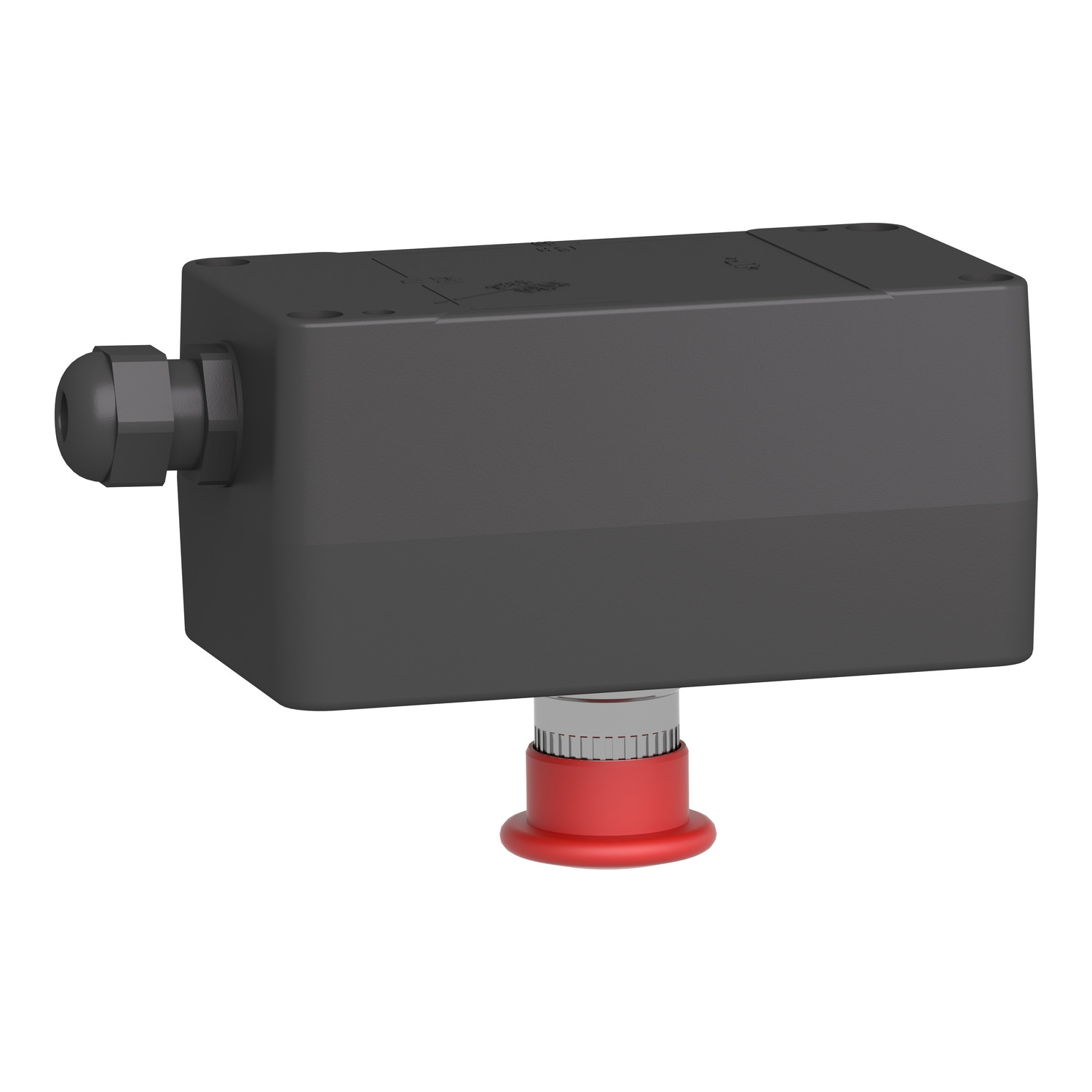 XAWG198EX - Harmony ATEX D nødstopkasse i sort plast med Ø40 nødstop ...