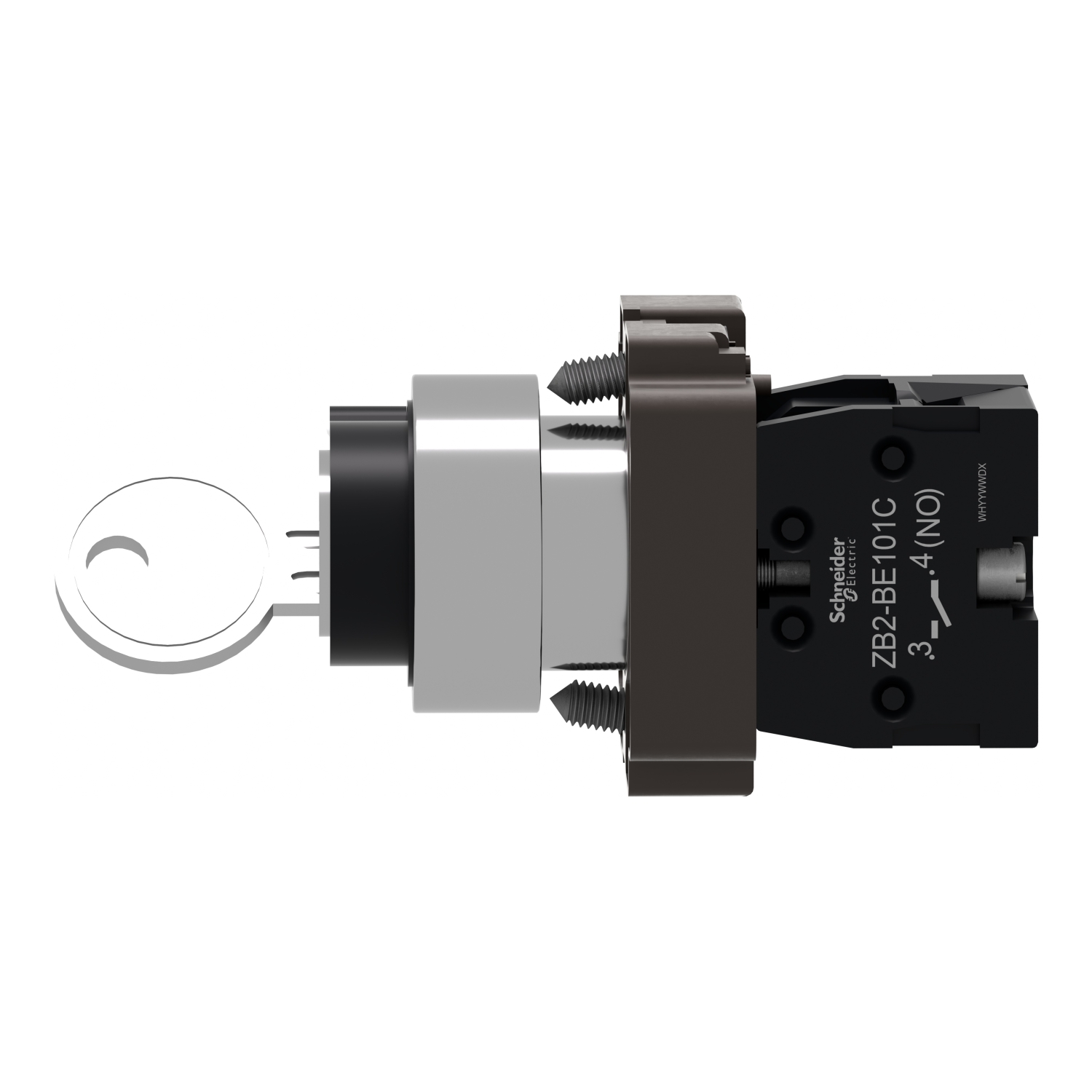 XB2BG21C - Key selector switch, Easy Harmony XB2, metal, black, 22mm ...