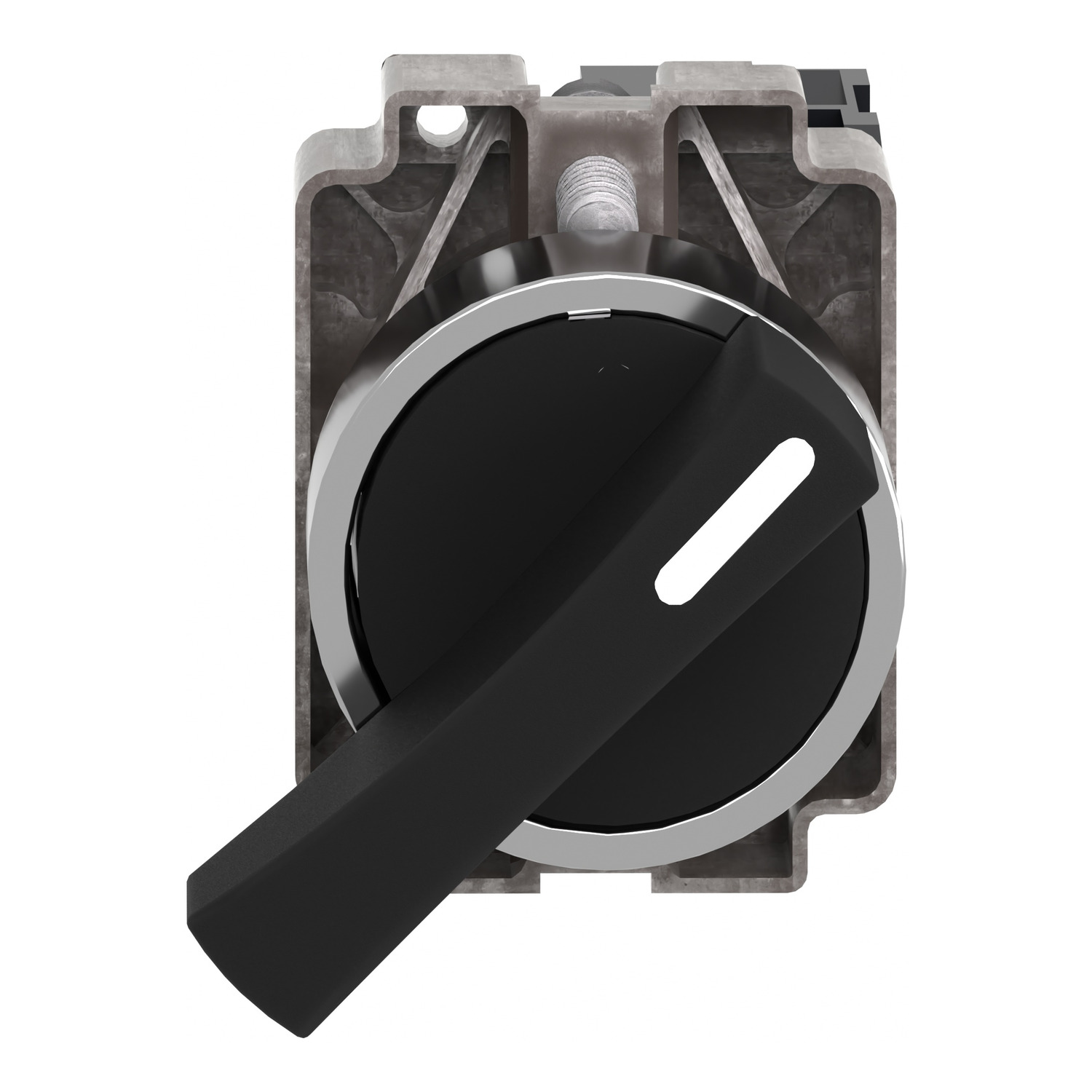 XB2BJ21C - Selector switch, Easy Harmony XB2, metal, black, 22mm, long handle, 2 positions, stay ...