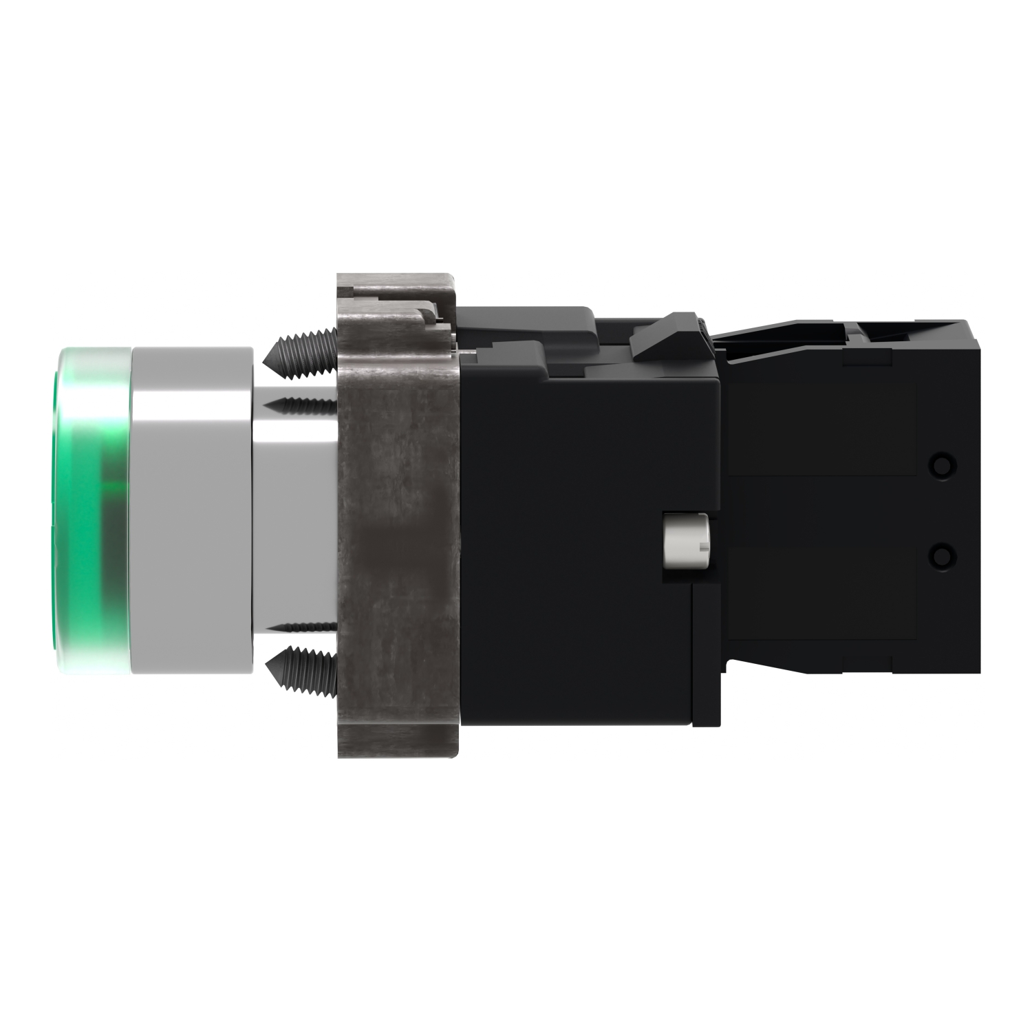 XB2BW33B1C - Illuminated push button, Easy Harmony XB2, metal, flush, green, 22mm, spring return ...