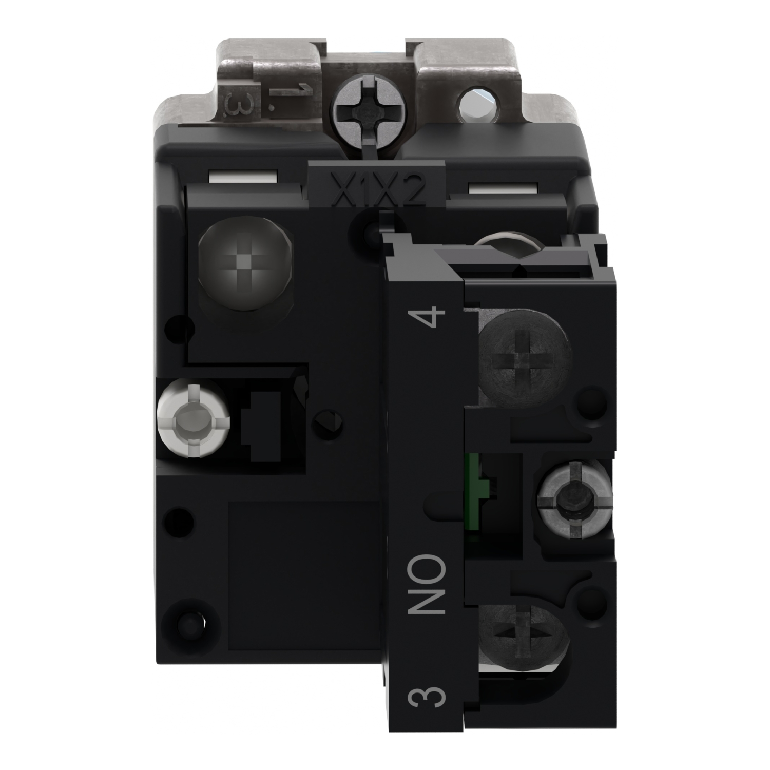 XB2BW36B1C - Illuminated push button, Easy Harmony XB2, metal, flush ...