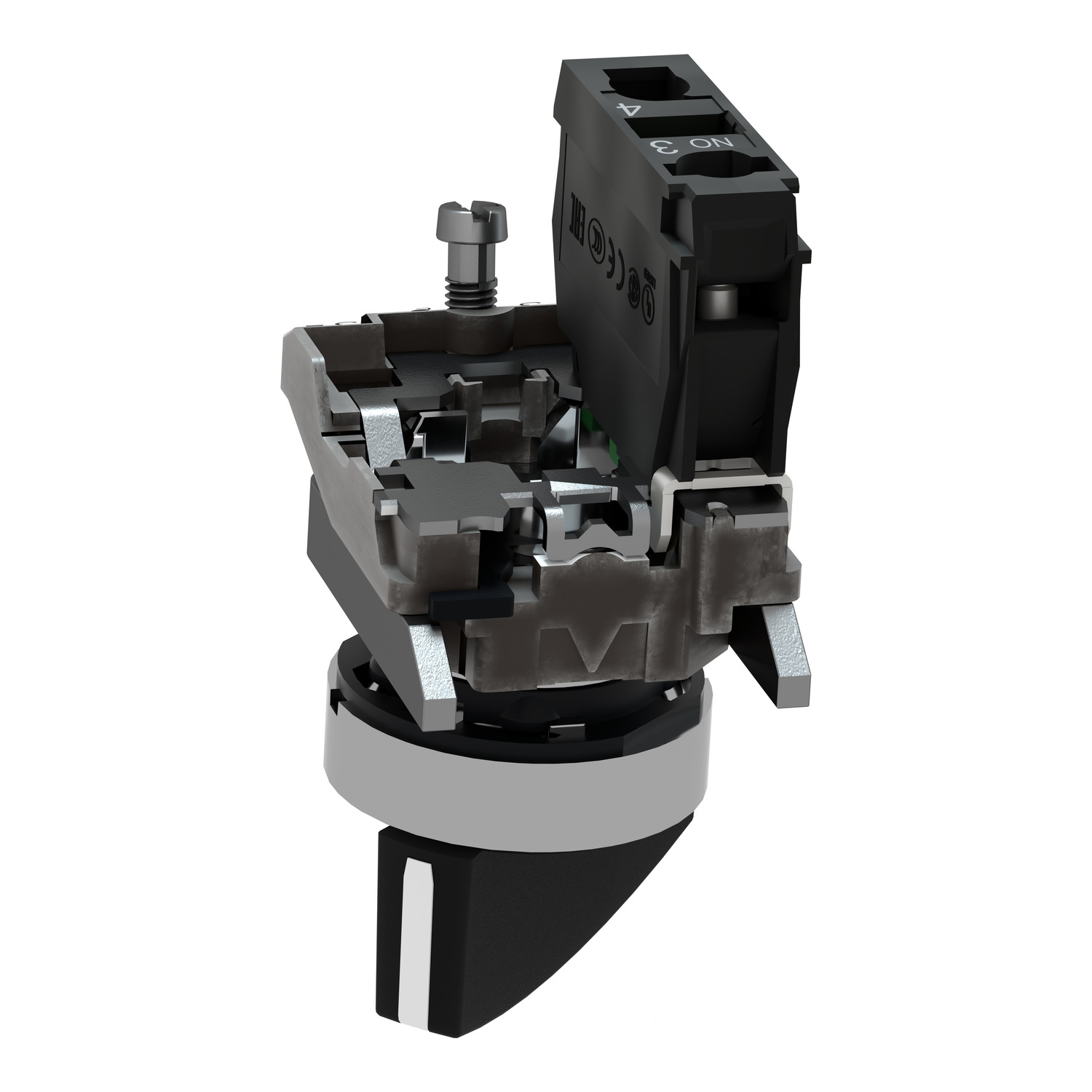 XB4AS2 - Selector switch, Harmony XB4, black, 22mm, 3 positions, stay ...