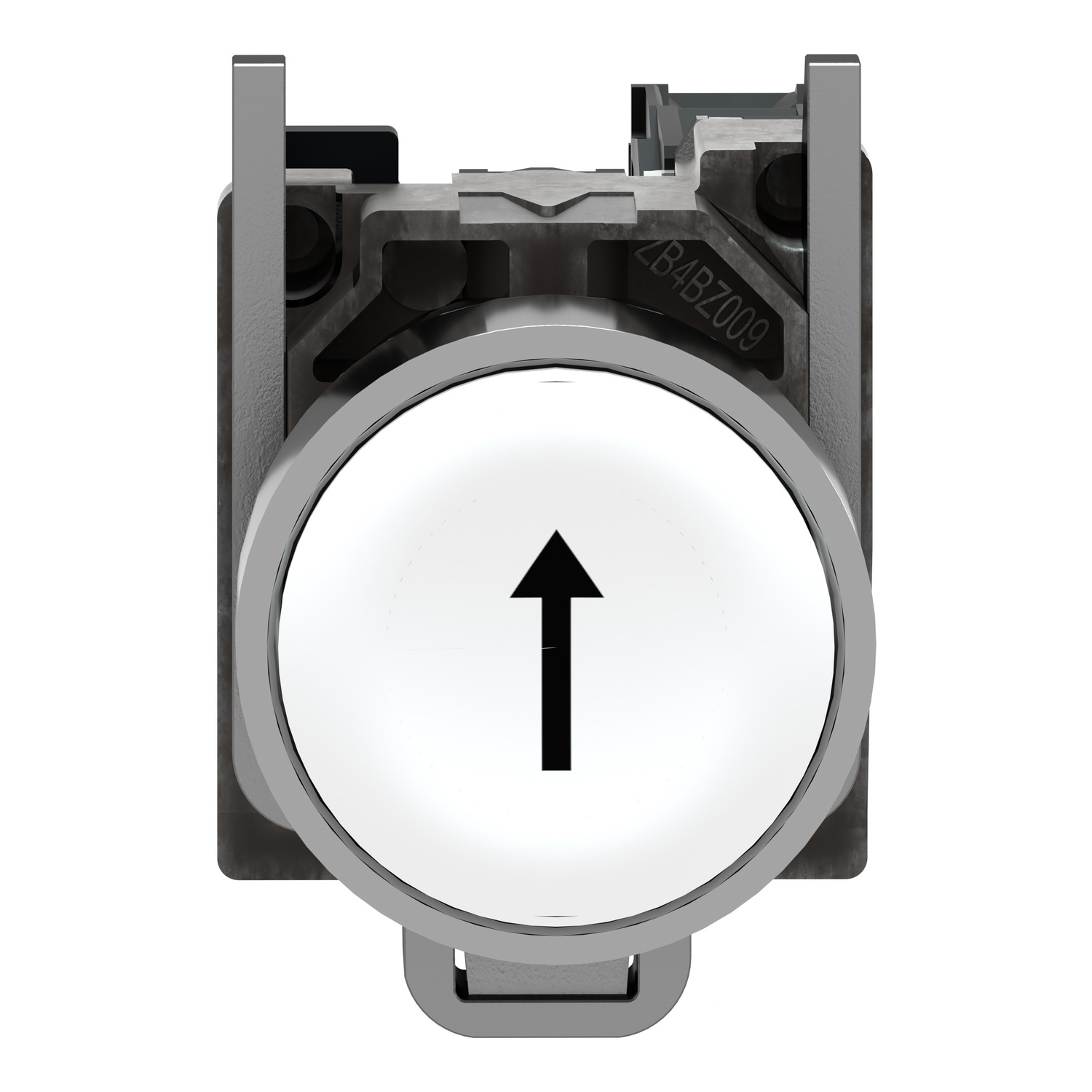 XB4BA3341 - Push button, metal, Harmony XB4, flush, white, 22mm, spring ...