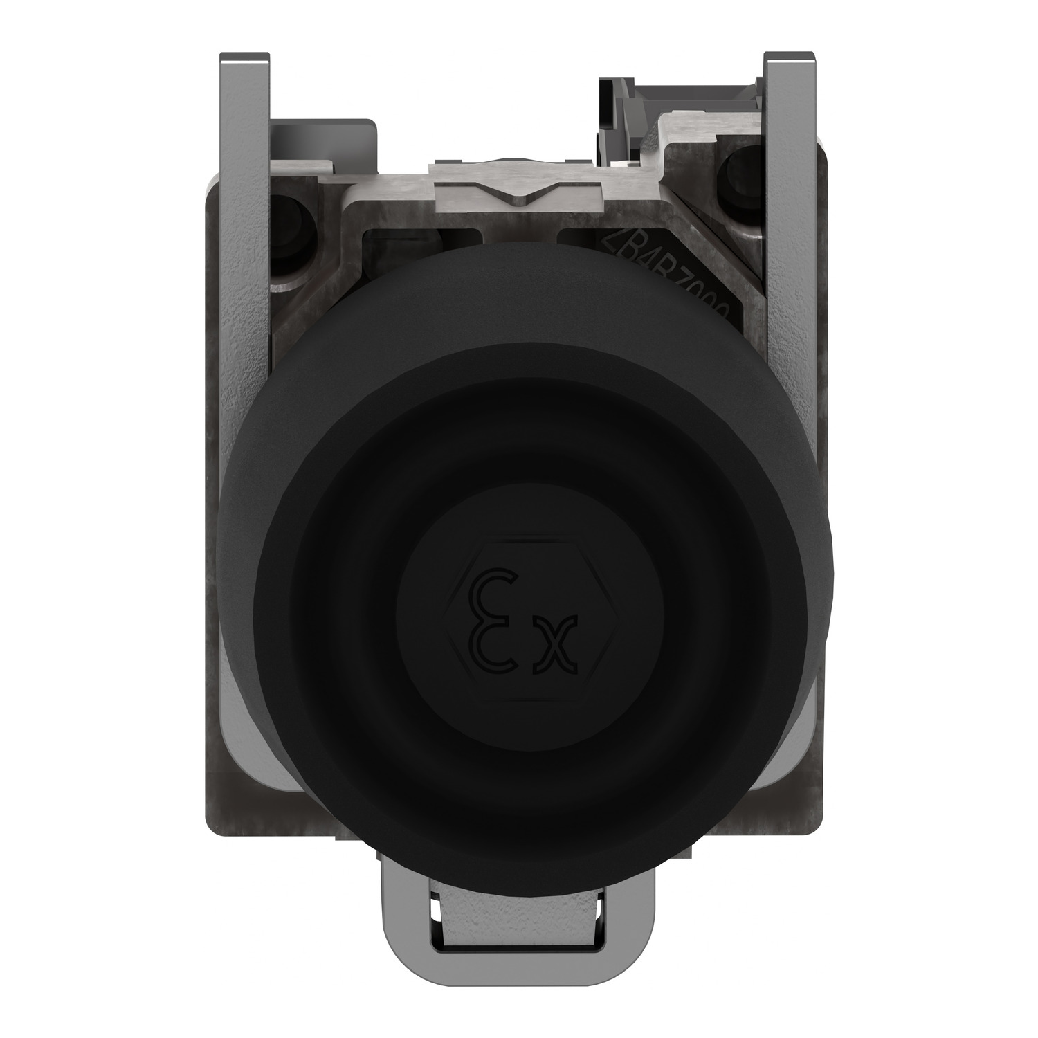 XB4BPS21EX - Complete push button, Harmony XB4 - ATEX D, black projecting with boot, metal, 22mm ...