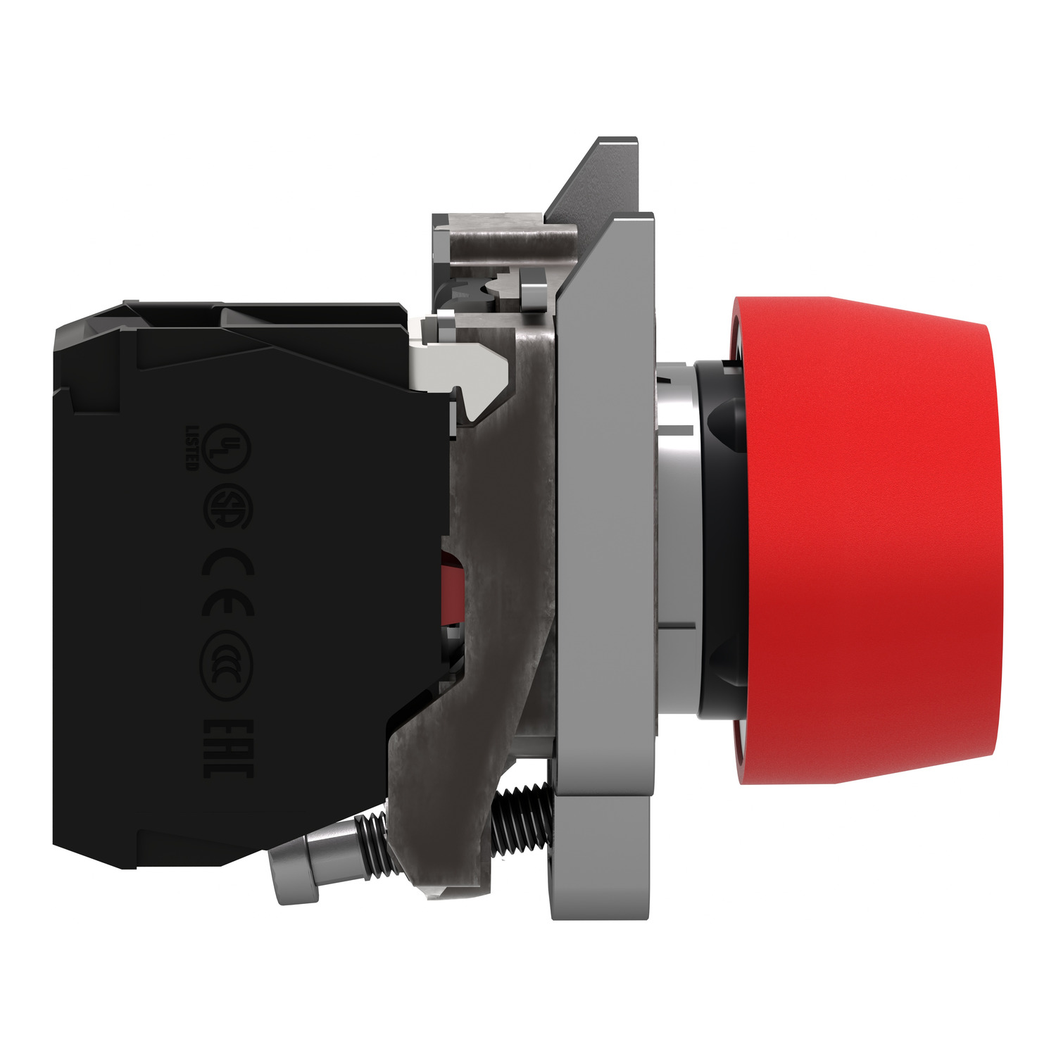 XB4BPS42EX - Complete push button, Harmony XB4, red pushbutton Ø22 mm, spring return, 1 NC, ATEX ...