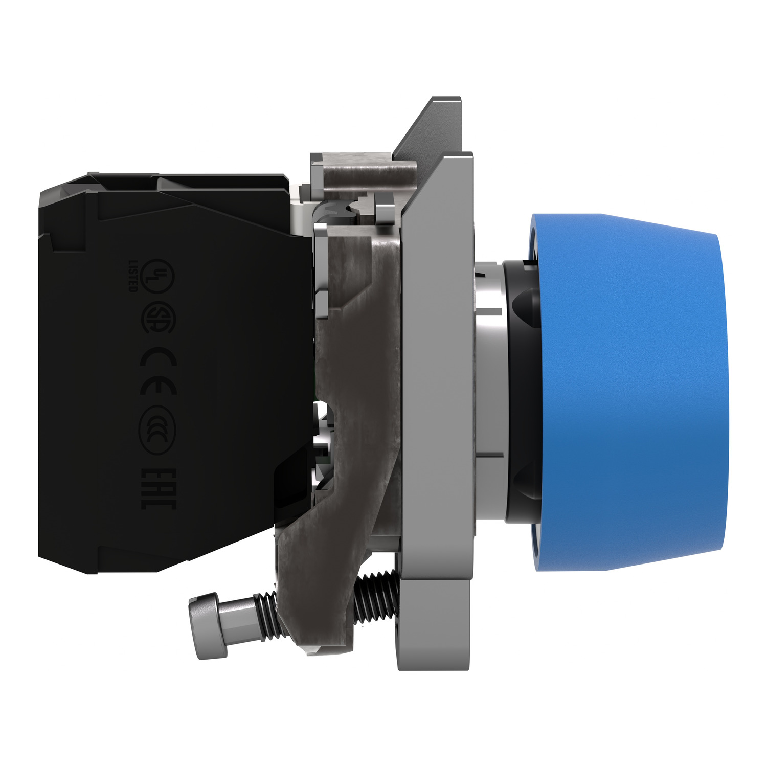 XB4BPS61EX - Complete push button, Harmony XB4, blue pushbutton Ø22 mm ...