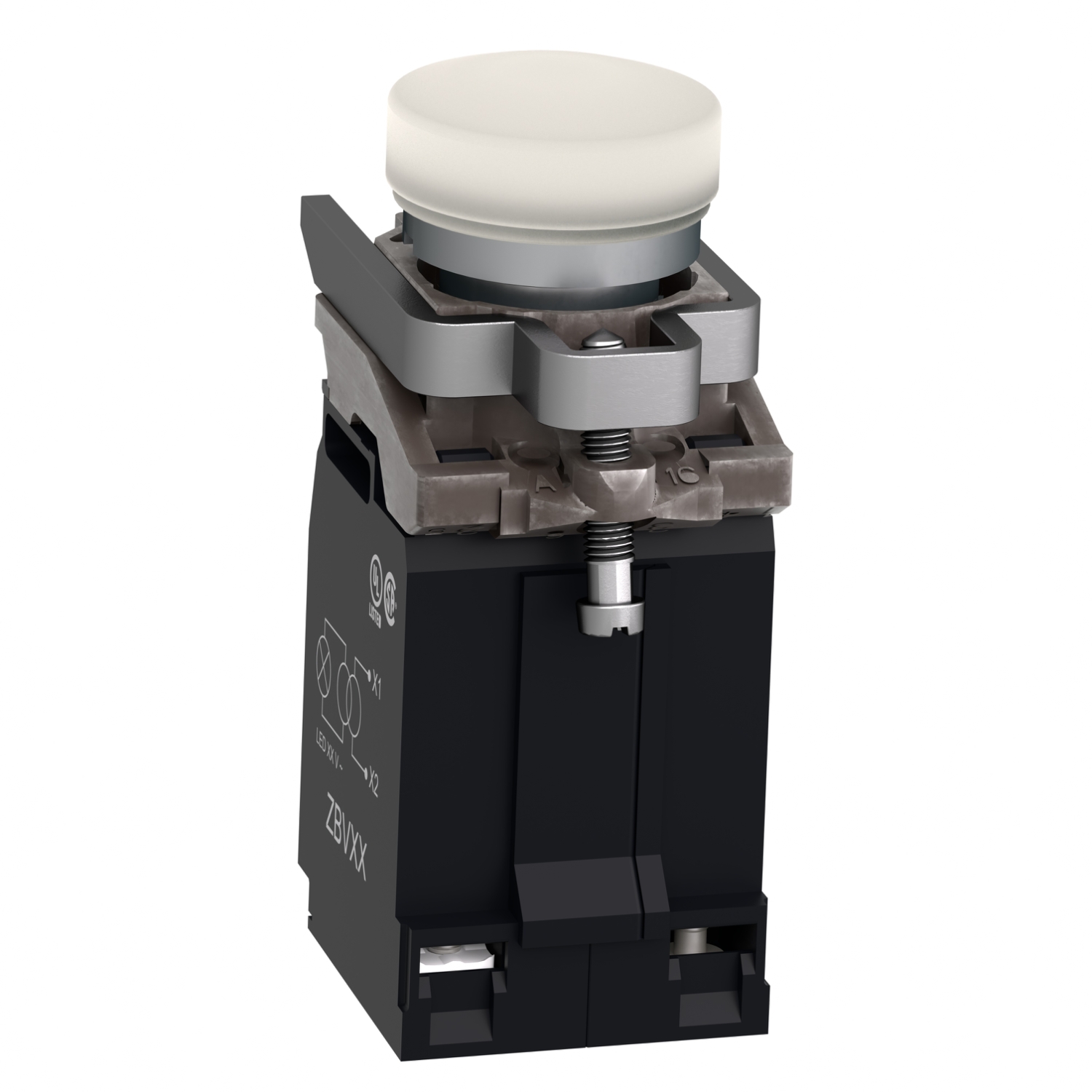 XB4BV41 - Harmony XB4 - voyant lumineux BA9s - Ø22 - blanc - 230V - vis ...