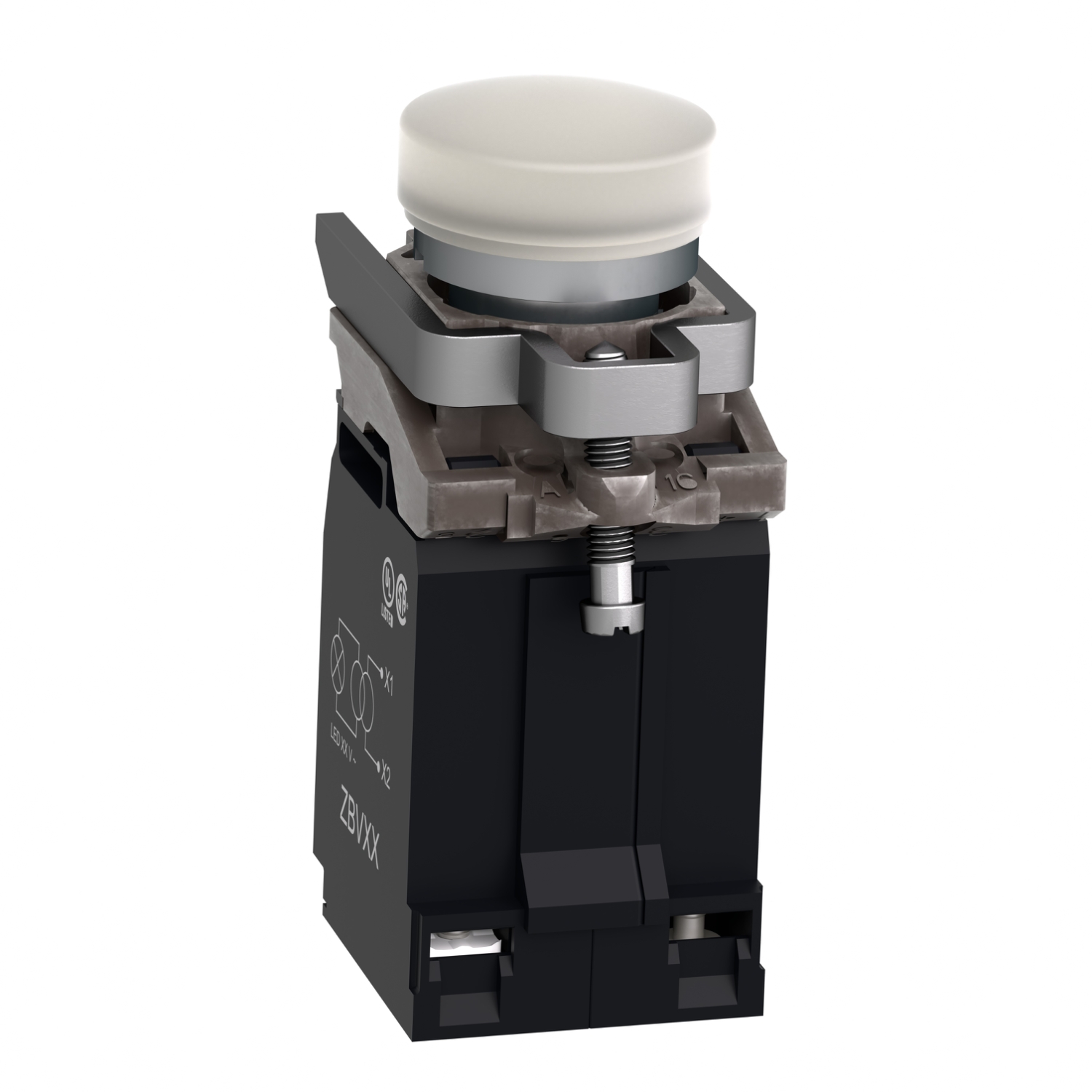 XB4BV5B1 - Pilot light, Harmony XB4,metal, white, 22mm, universal LED ...