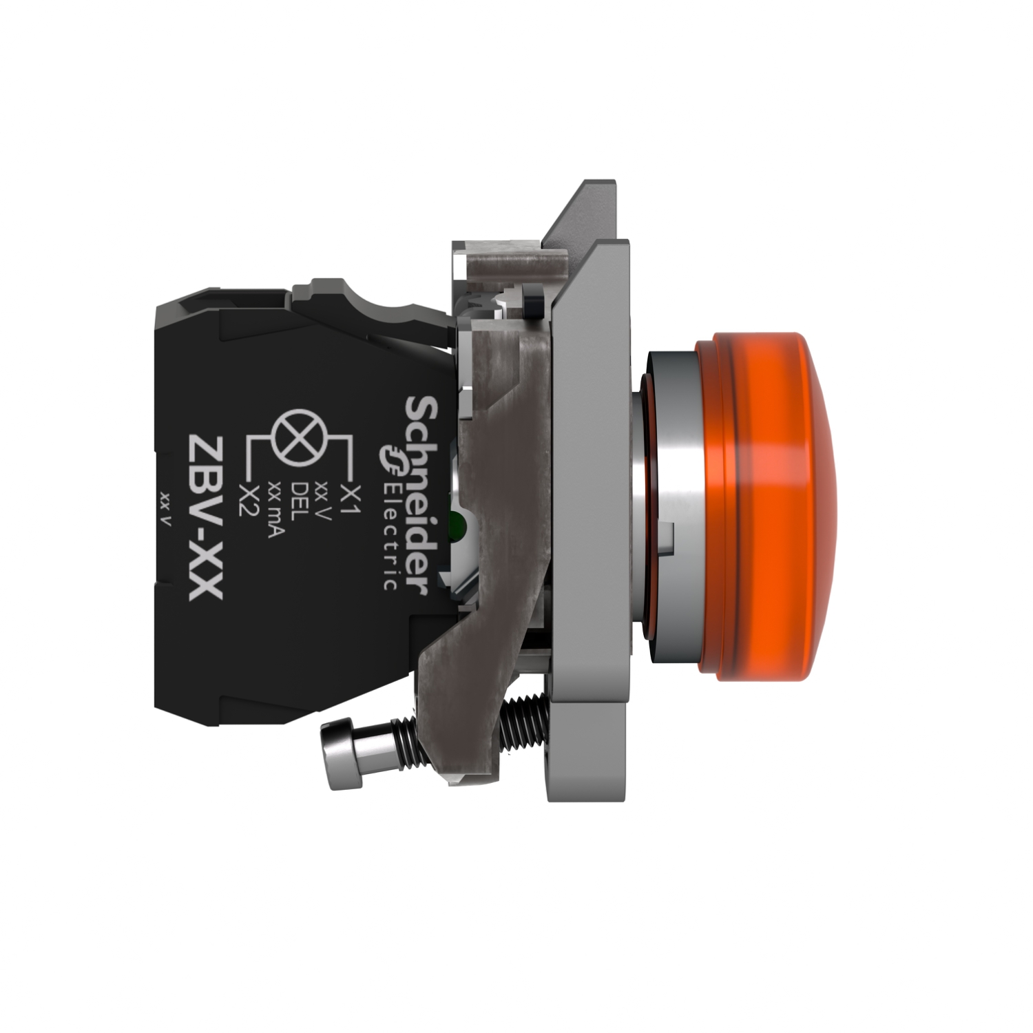 XB4BVM5 - Harmony XB4 - voyant lumineux DEL - Ø22 - orange - 230V - vis ...