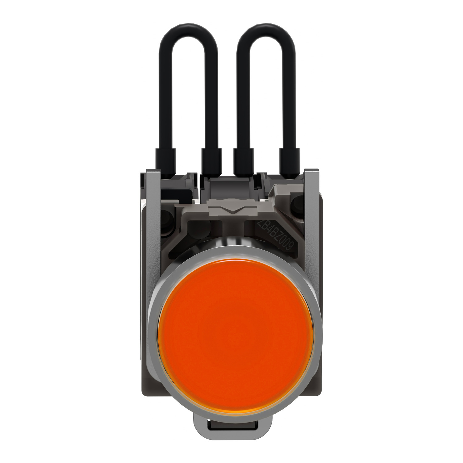 XB4BW25G5 - Push-to-test pilot light, Harmony XB4, metal, orange ...