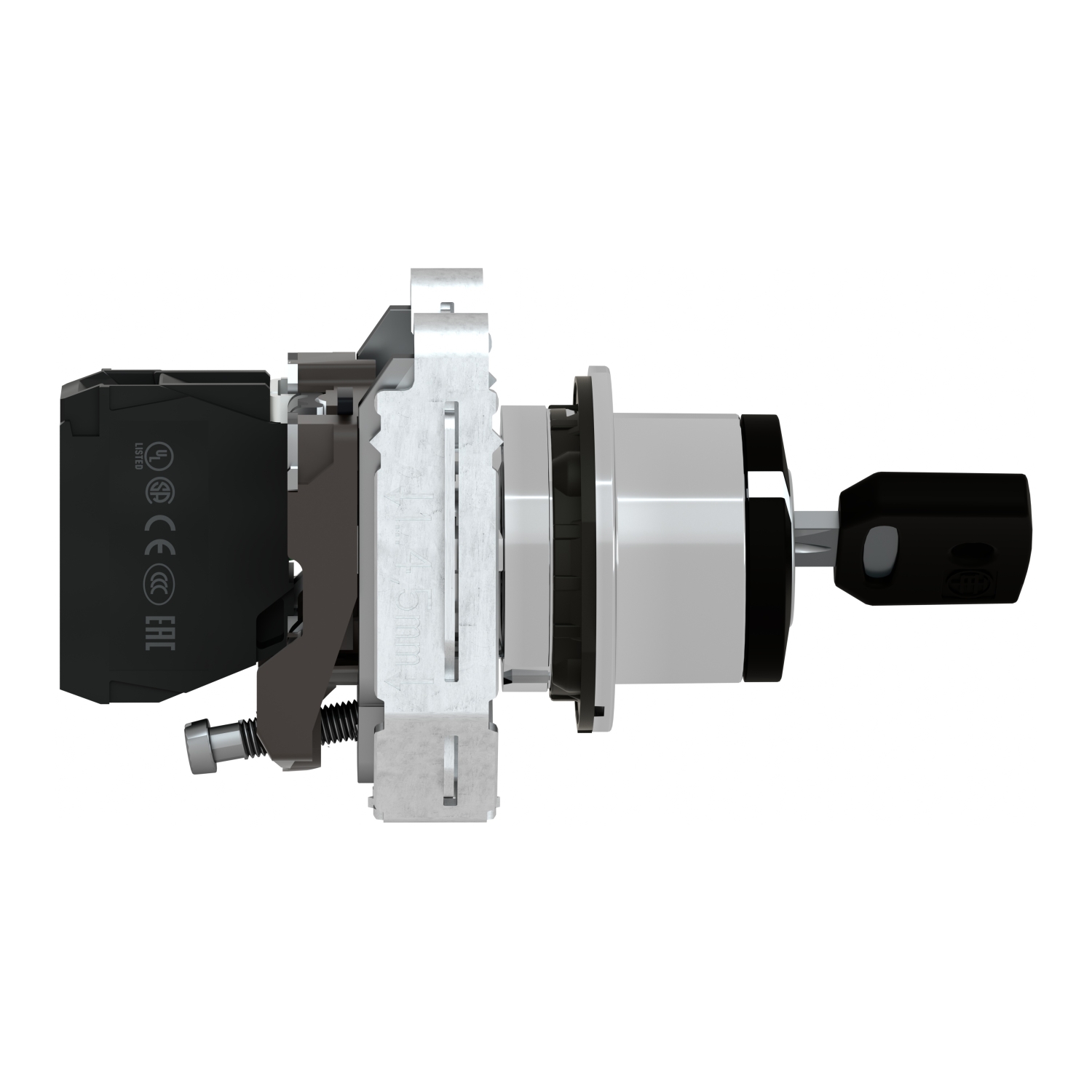 XB4FG21 - Key switch selector flush mounted, Harmony XB4, metal, black ...