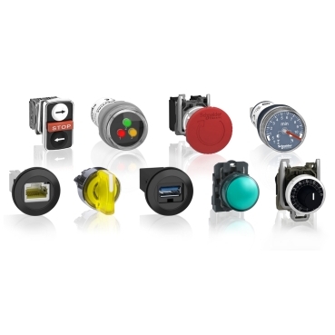 Red Ø40 Emergency stop switching off Ø22 latching turn release 1NC ...