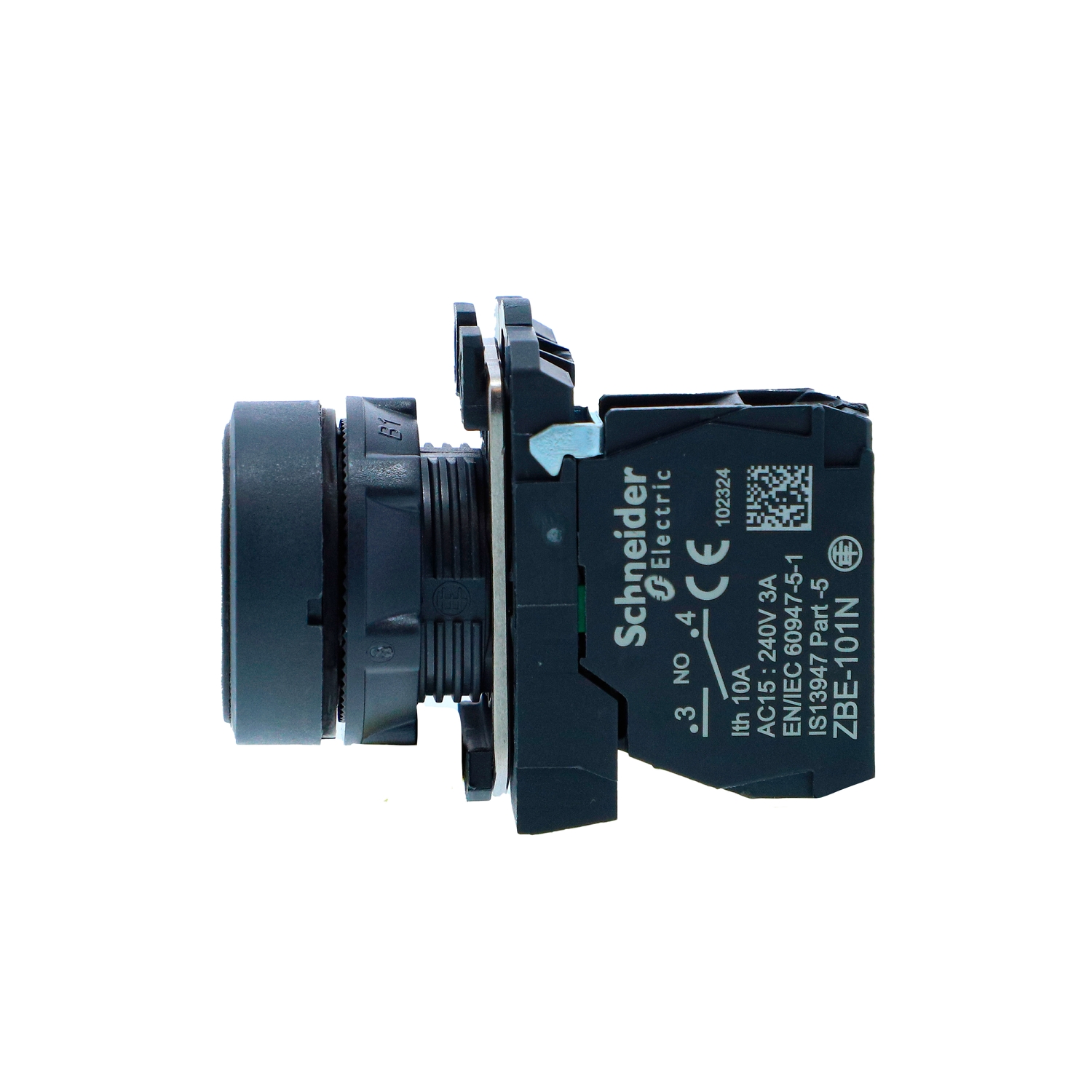 XB5AA21N - Push button, Harmony XB5N XB7N, plastic, flush, black, 22mm ...