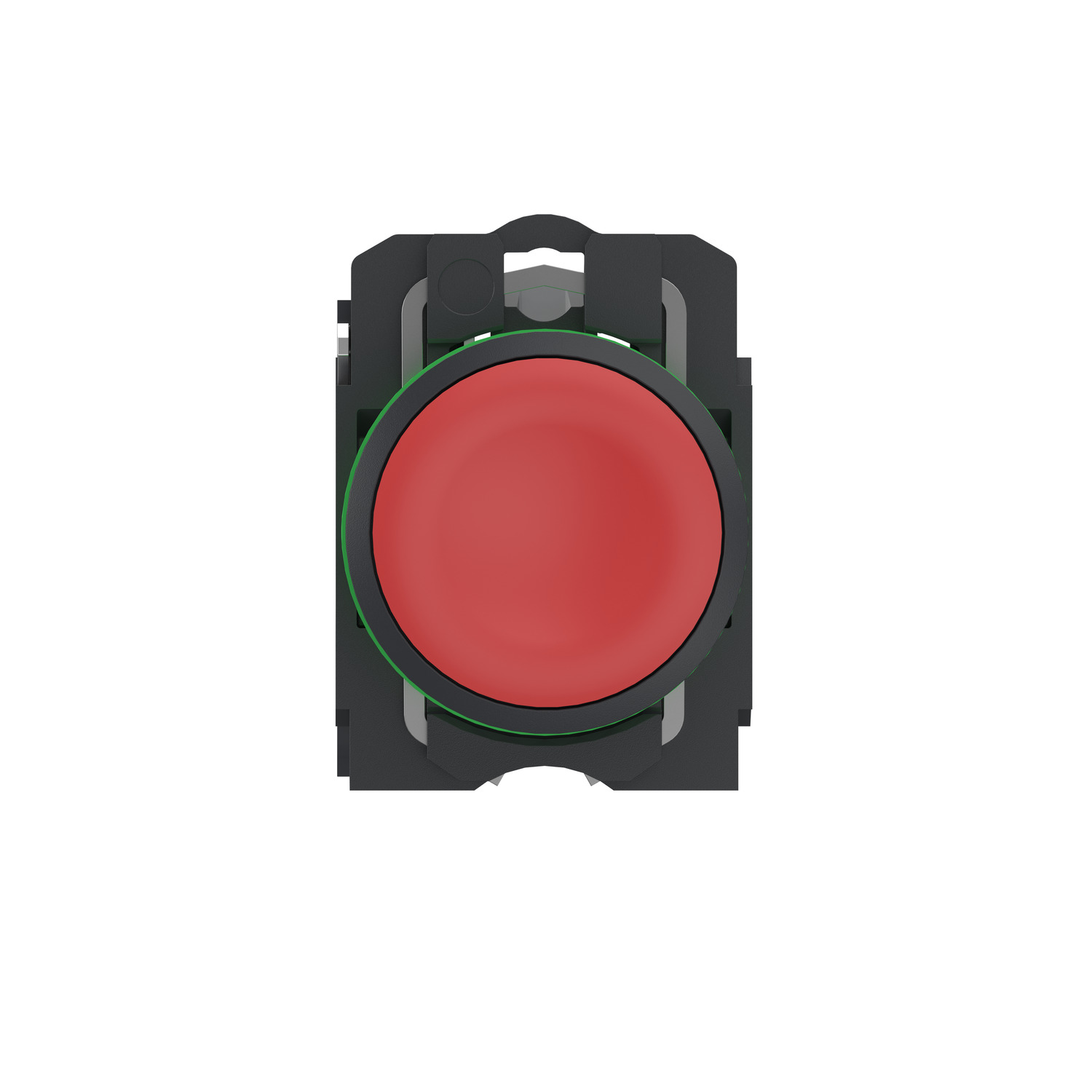 XB5AA425 - Push button, Harmony XB5, grey plastic, flush, red, 22mm, spring return, unmarked, 1 ...