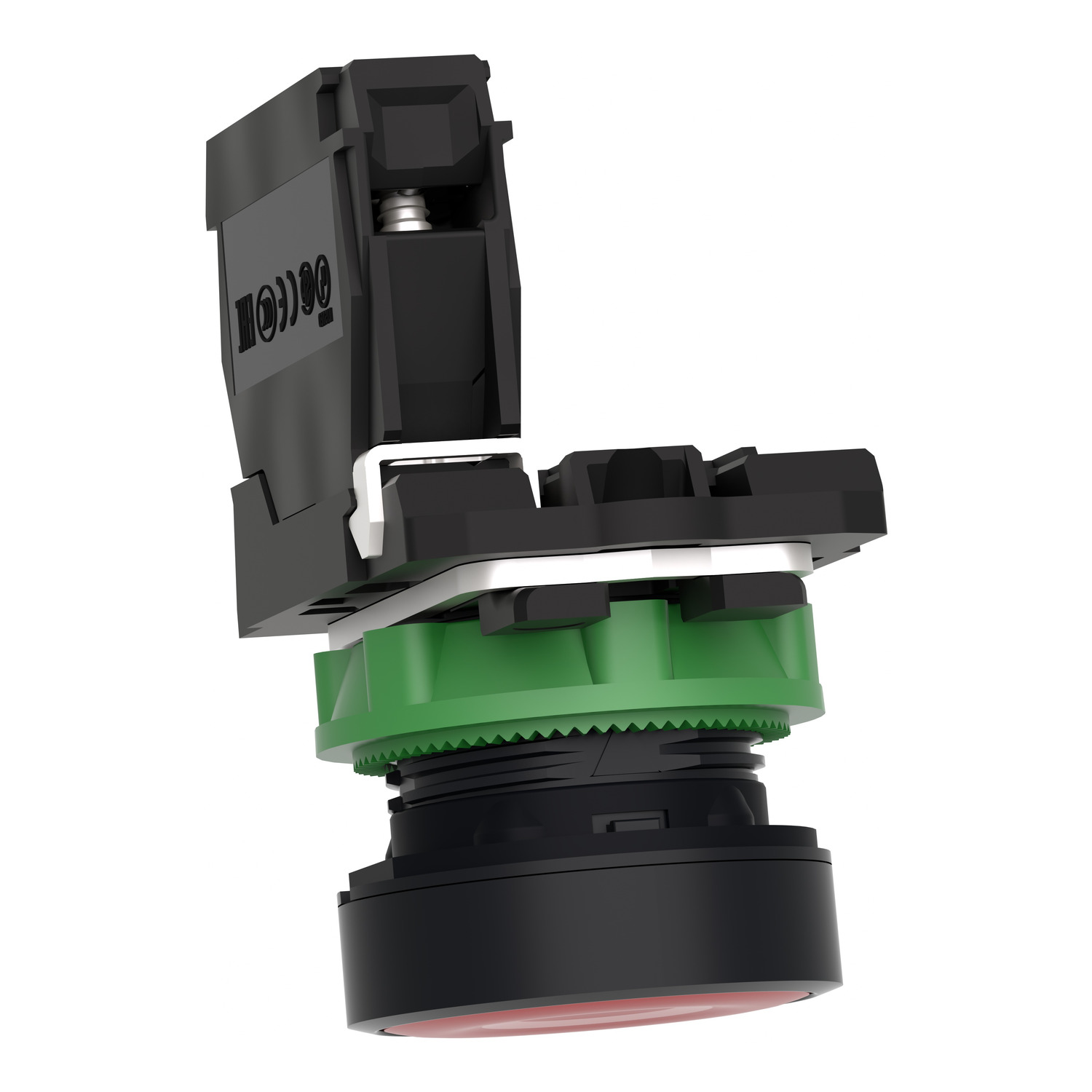 XB5AA4322 - Push button, plastic, flush, red, Ø22, spring return ...