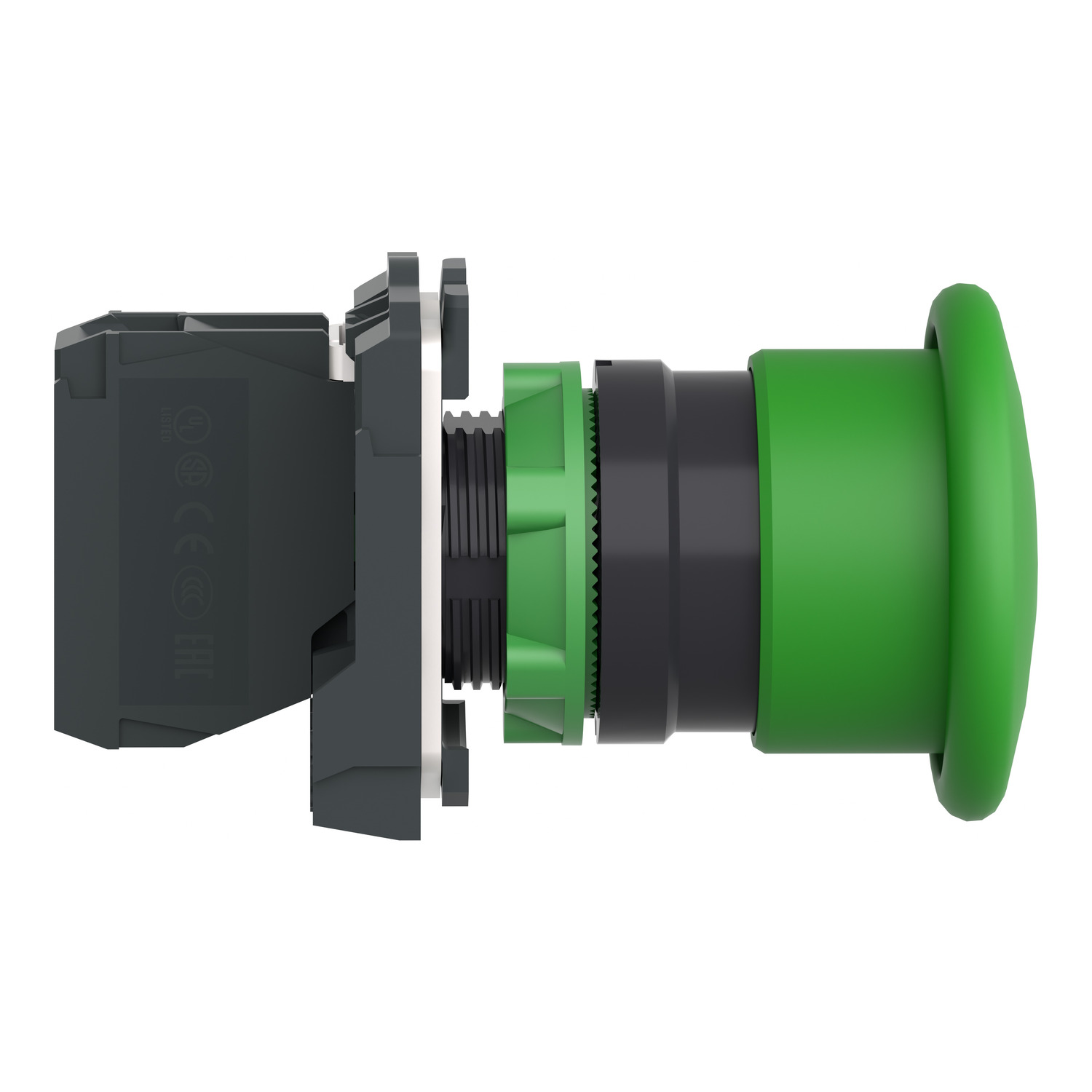 XB5AC31N - Push button, Harmony XB5N XB7N, plastic, mushroom, green ...