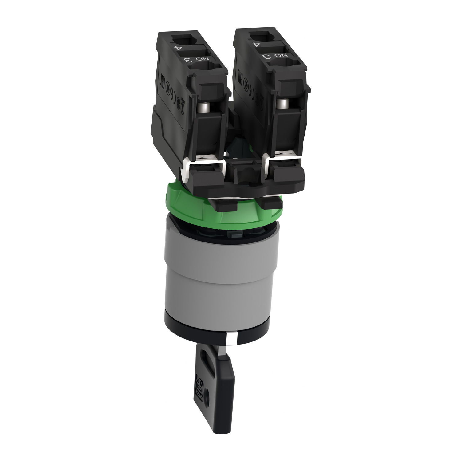 XB5AG33C0 - Selector switch, Harmony XB5, key 455 3 pos stay put key release cp grey | Schneider ...