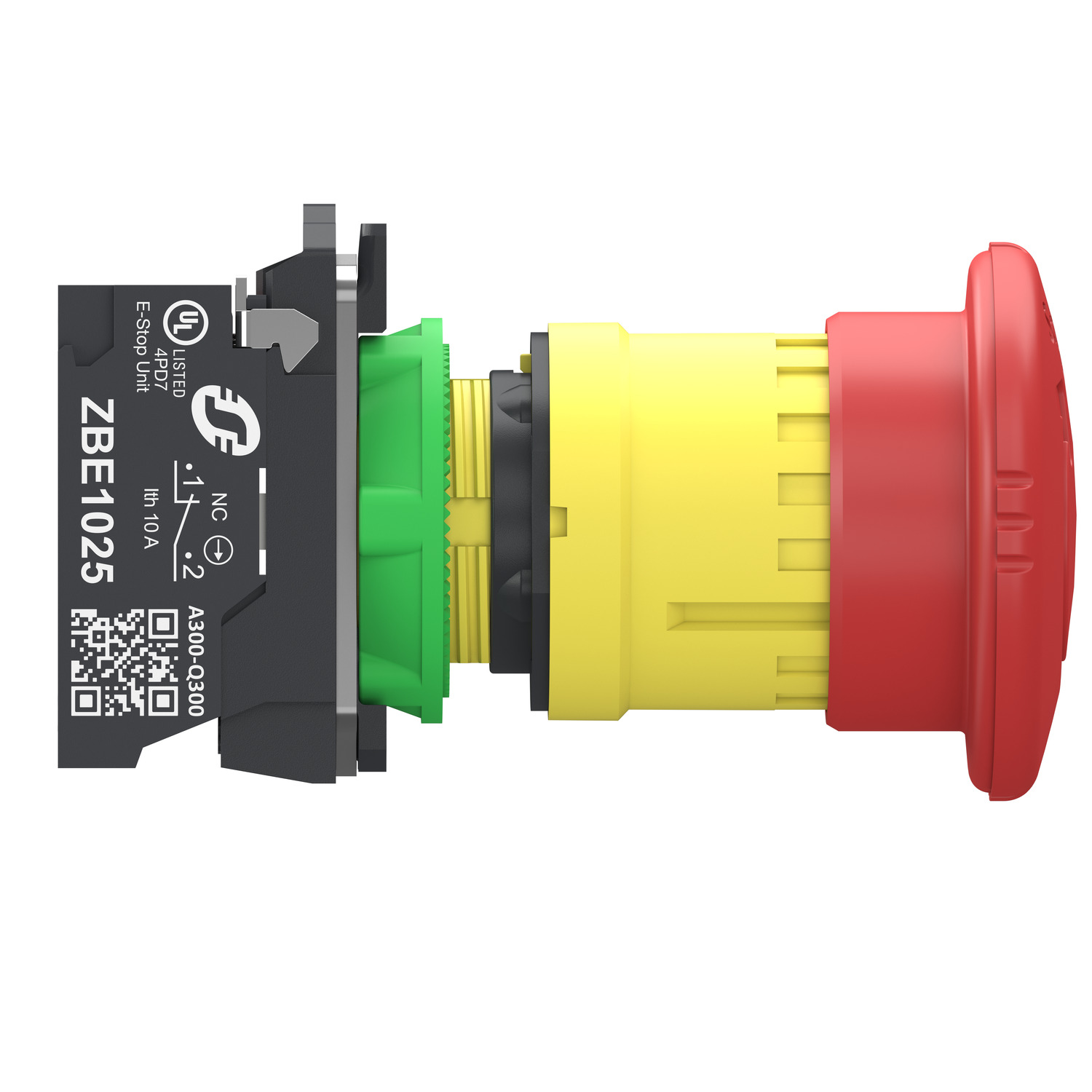 XB5AS84425 - Emergency stop switching off, Harmony XB5, grey plastic, red mushroom 40mm, 22mm ...