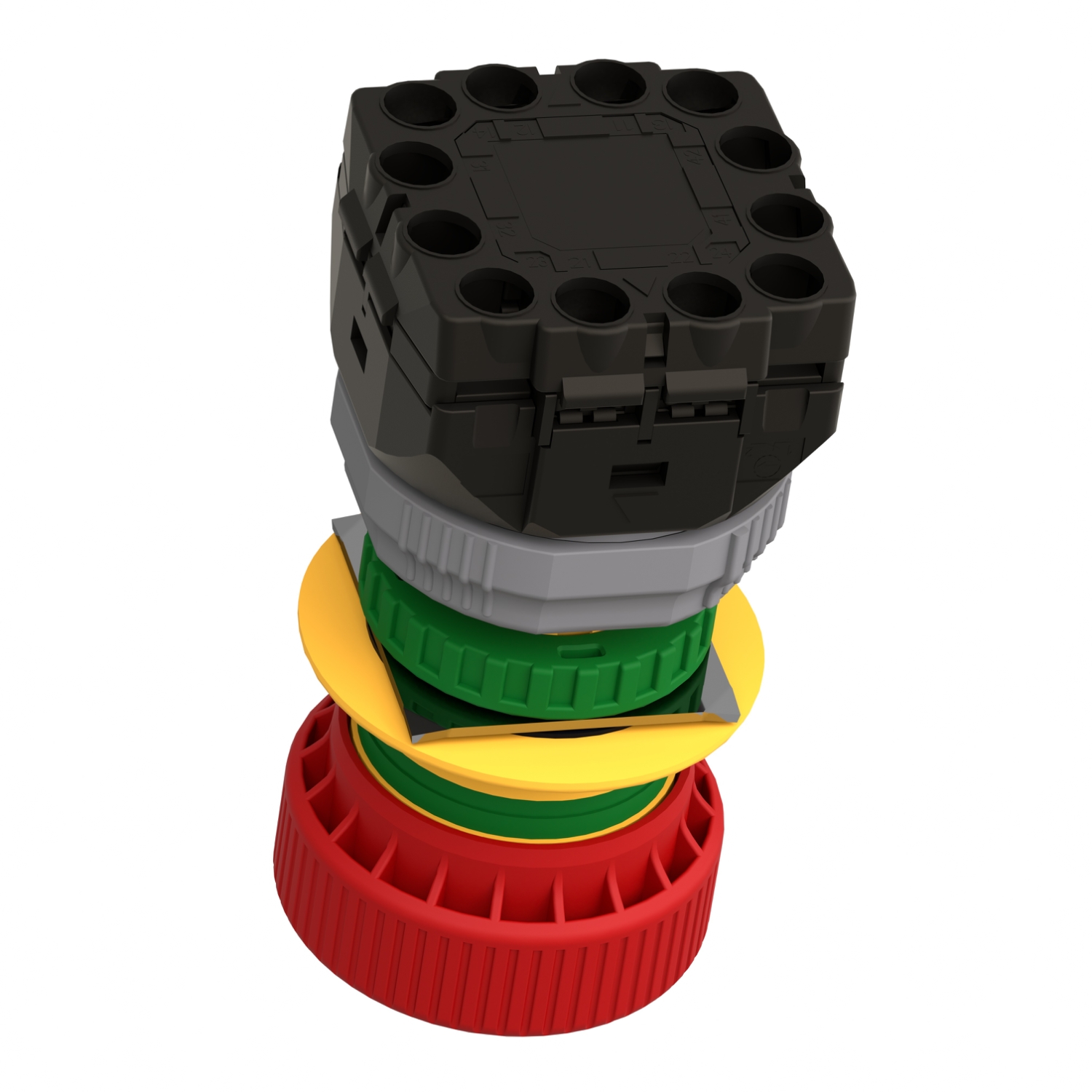 XB5AS84449 - Emergency stop push button, Harmony XB5, plastic, red ...