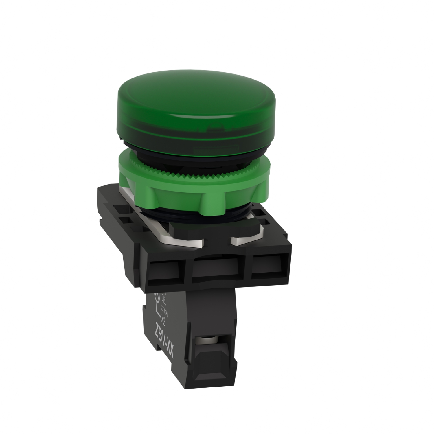 XB5AVM3 - Pilot light, Harmony XB5, grey plastic, green, 22mm ...