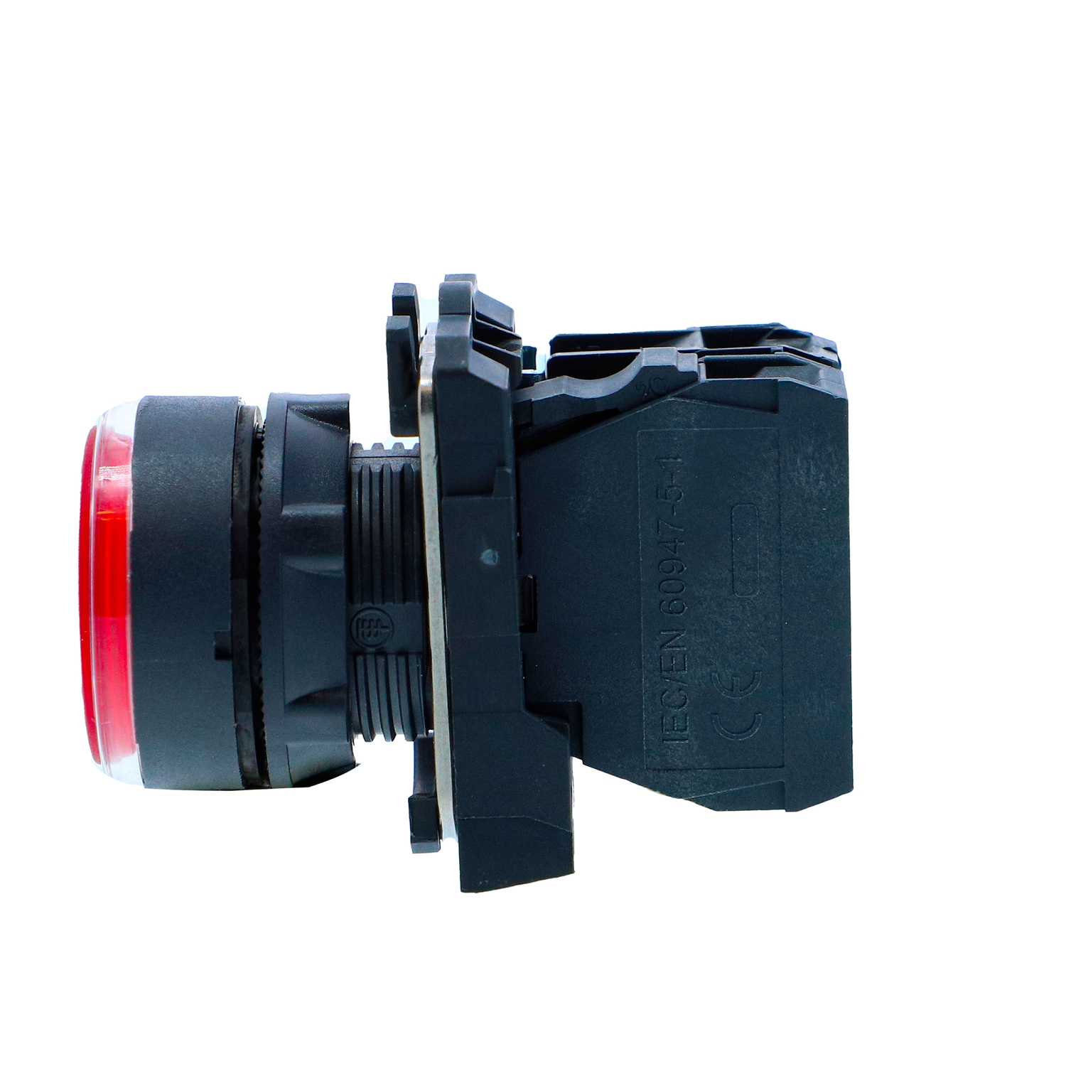 XB5AW34B2N - Illuminated pushbutton, Harmony XB5N XB7N, plastic, flush, red, 22mm, spring return ...