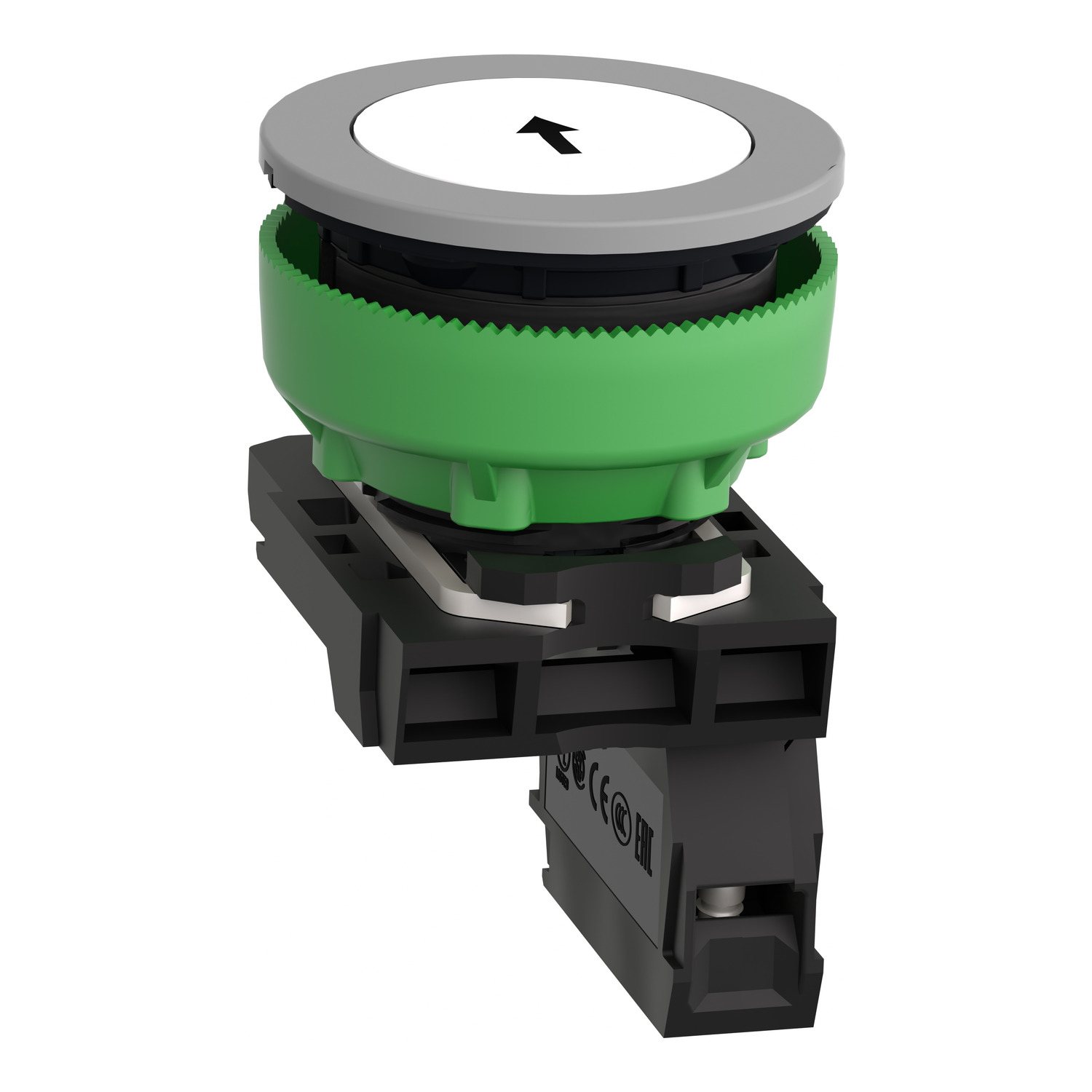 XB5FA3341C0 - Drucktaster, Harmony XB5F, Kunststoff, hellgrau, weiß ...