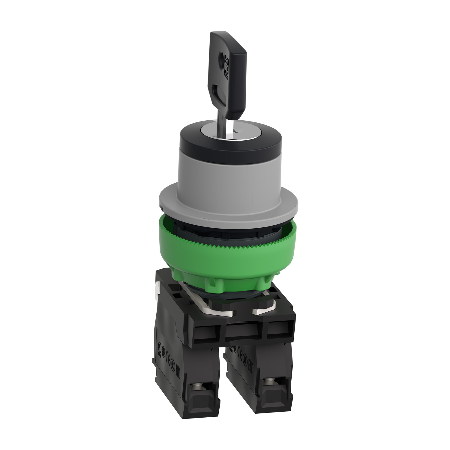 XB5FG33C0 - Selector switch, Harmony XB5, flush mounted, grey bezel ...