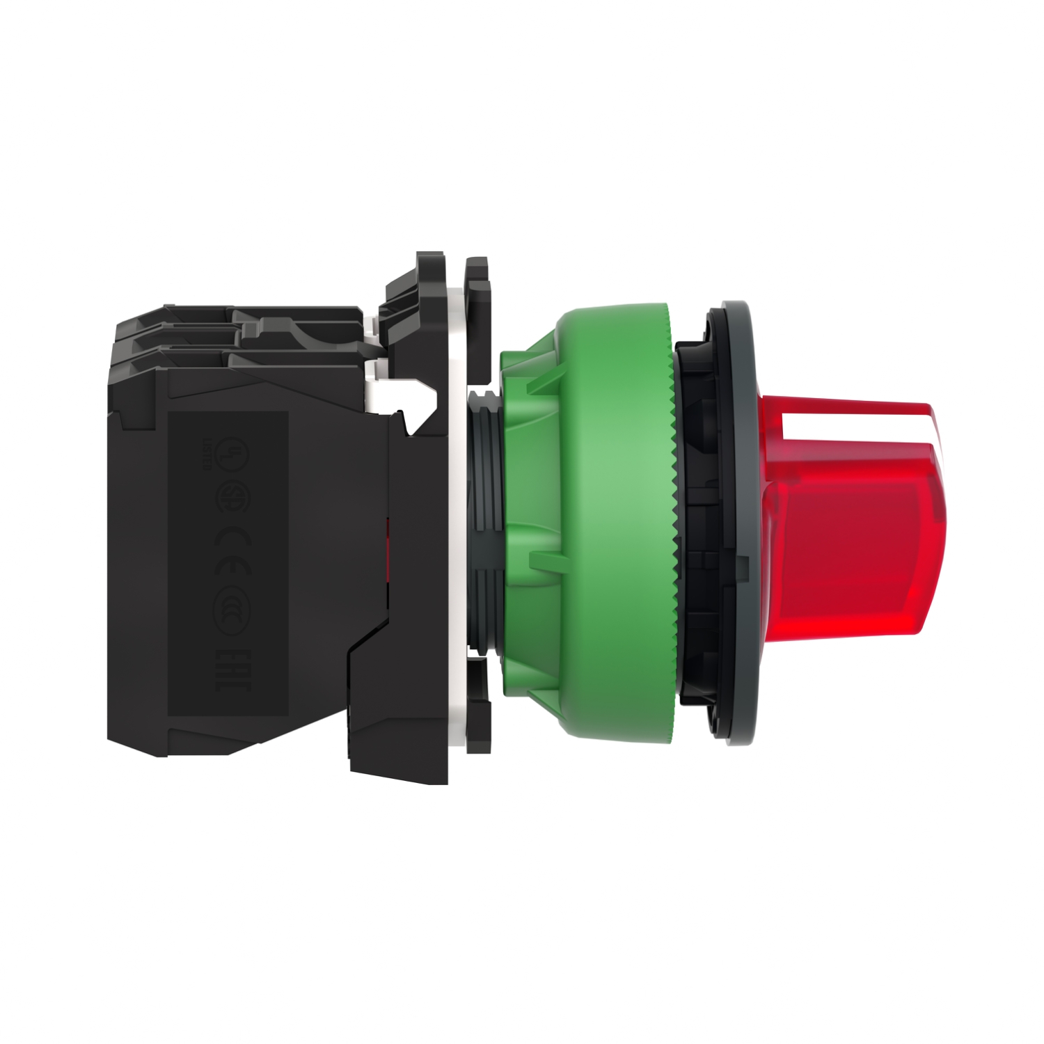 XB5FK124G5 - Illuminated selector switch, Harmony XB5, grey plastic ...