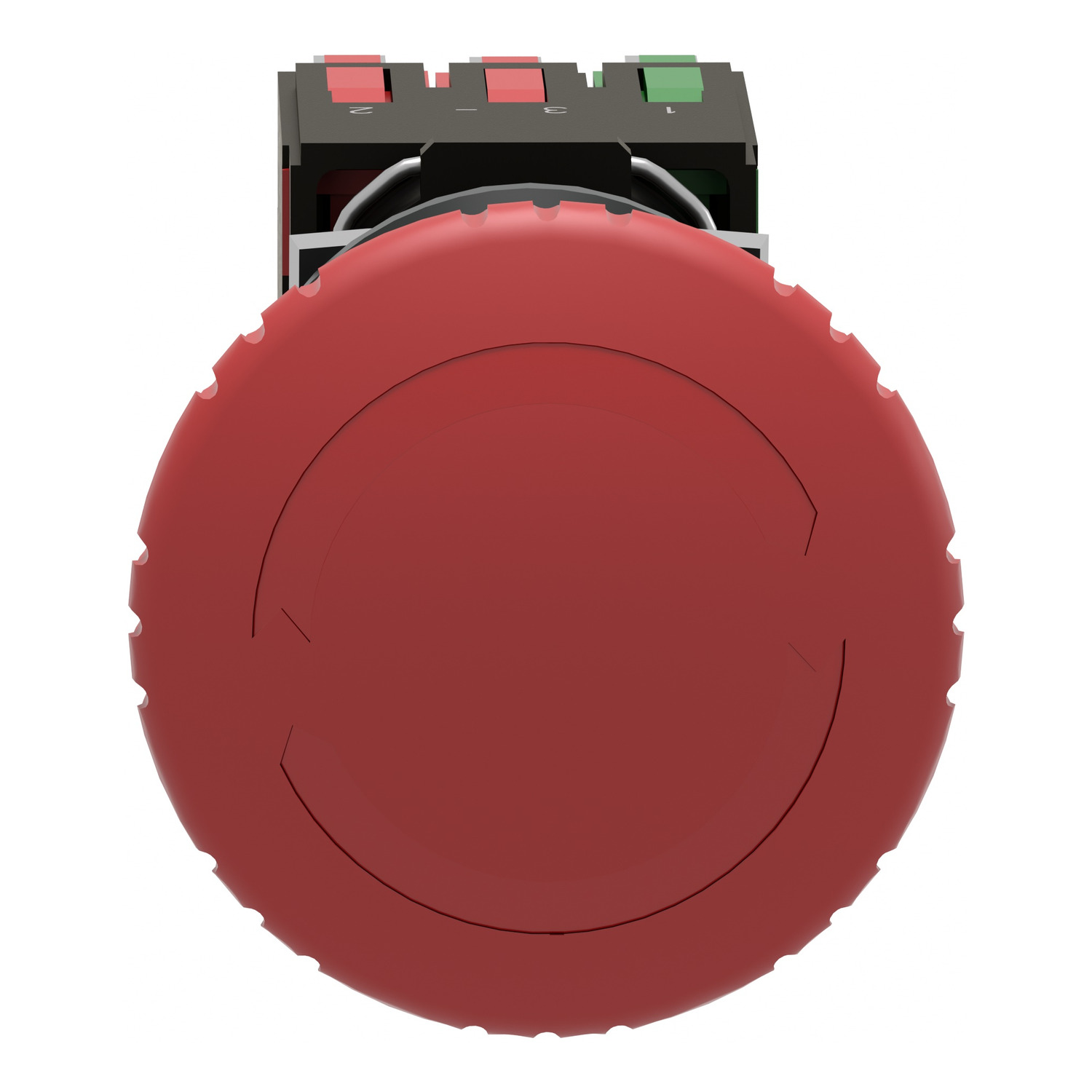 Complete emergency stop push button, Harmony XB6, 16mm, red pushbutton 30mm, trigger latching ...