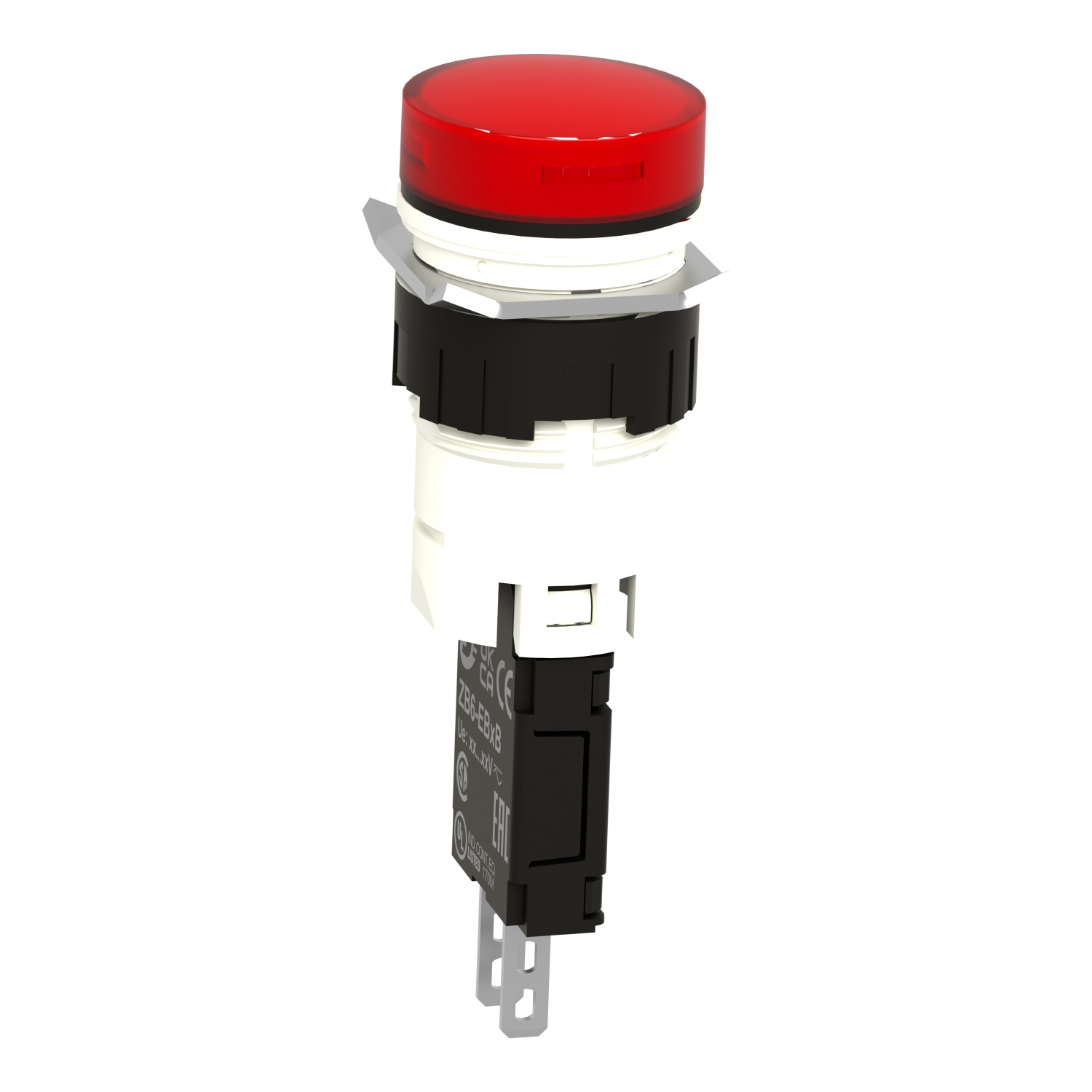 XB6AV4BB - Complete pilot light, Harmony XB6, round red, plastic, 16mm ...