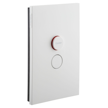 Zen White | Clipsal Saturn Zen Cooker Switch Double Pole, 32A,250V