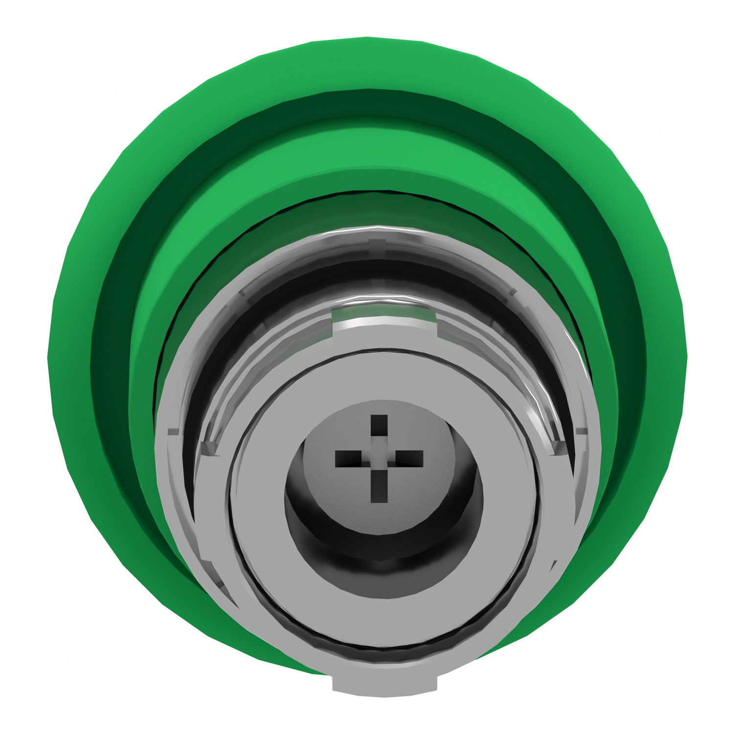 ZB2BC3C - Mushroom push button head, Easy Harmony XB2, 40mm, metal, green, 22mm, spring return ...