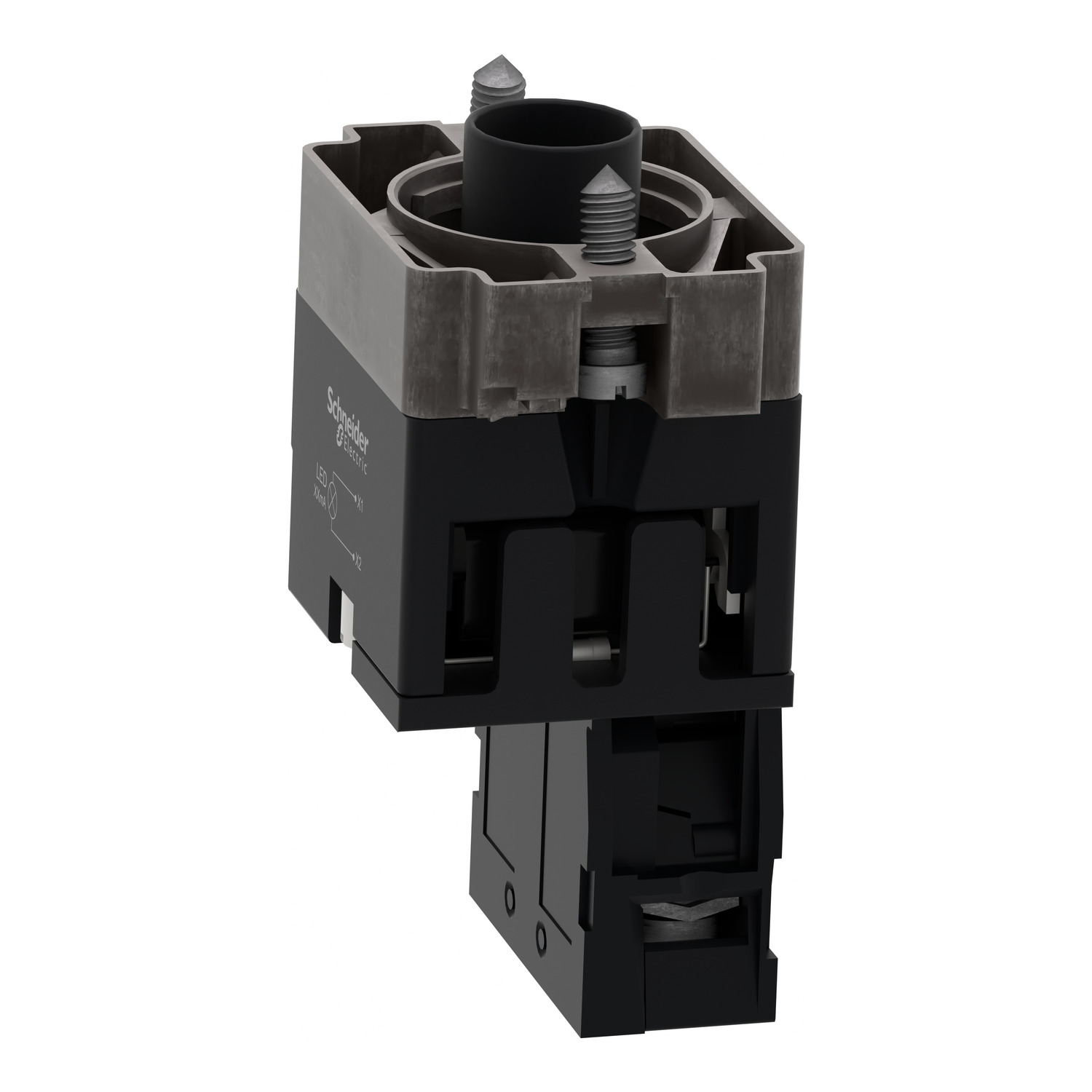 ZB2BW062C - 본체 및 고정 칼라가 있는 조명 블록, Easy Harmony XB2, 금속, BA9S 전구 없음, 0 ...