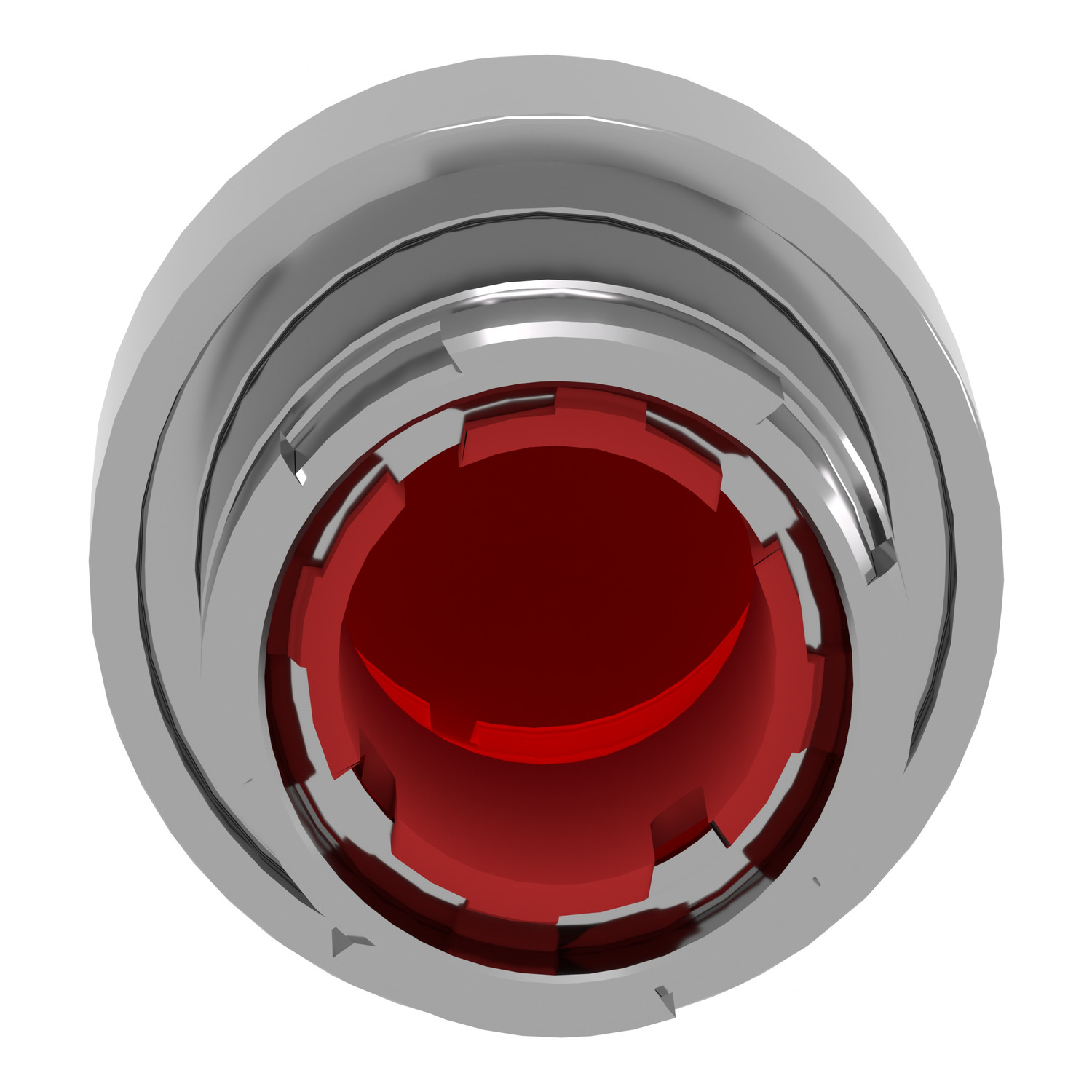 ZB2BW14C - Illuminated push button head, Easy Harmony XB2, metal, projecting, red, 22mm, spring ...